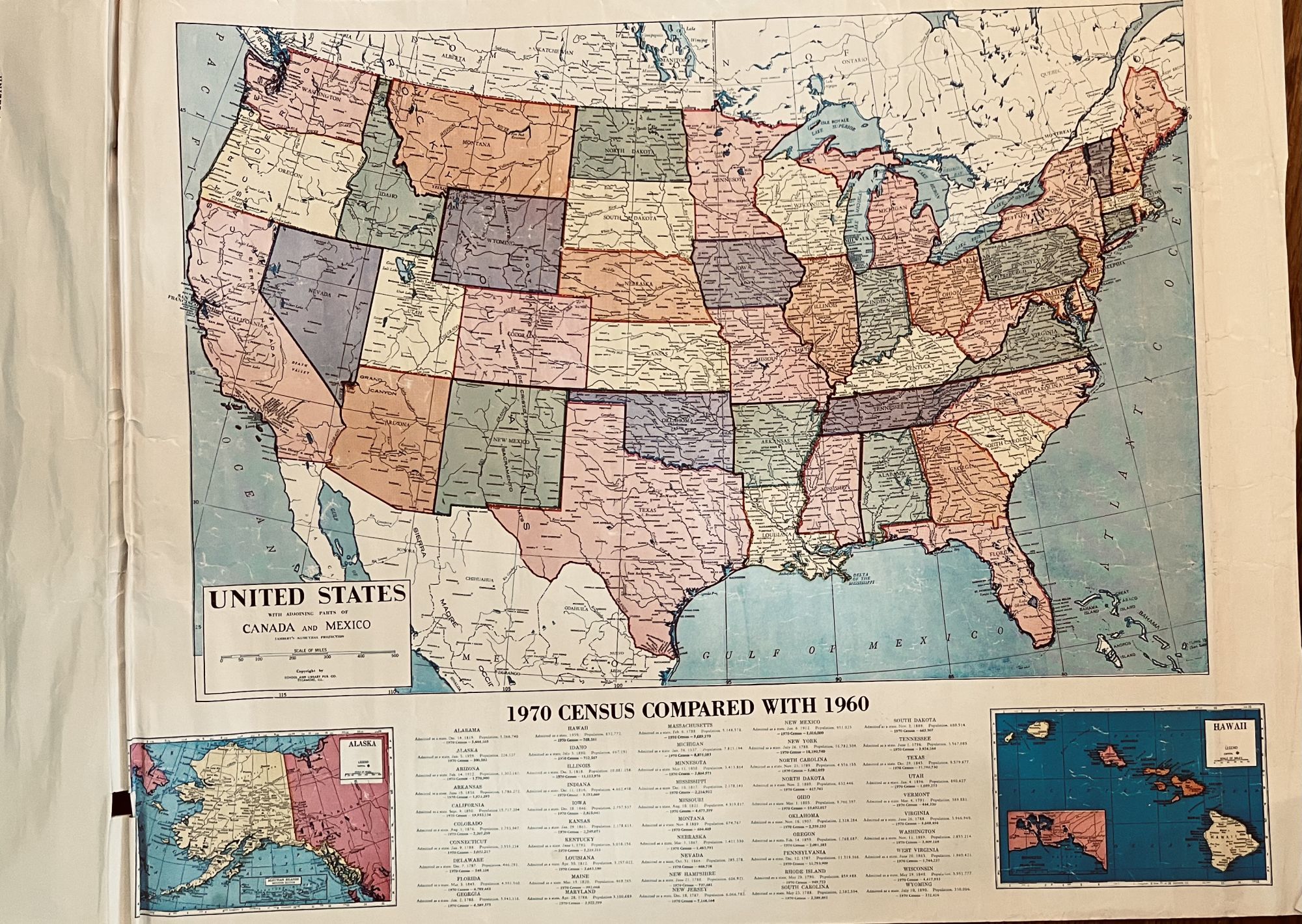 Historical Map of the United States by The Reference House - 1976 ...