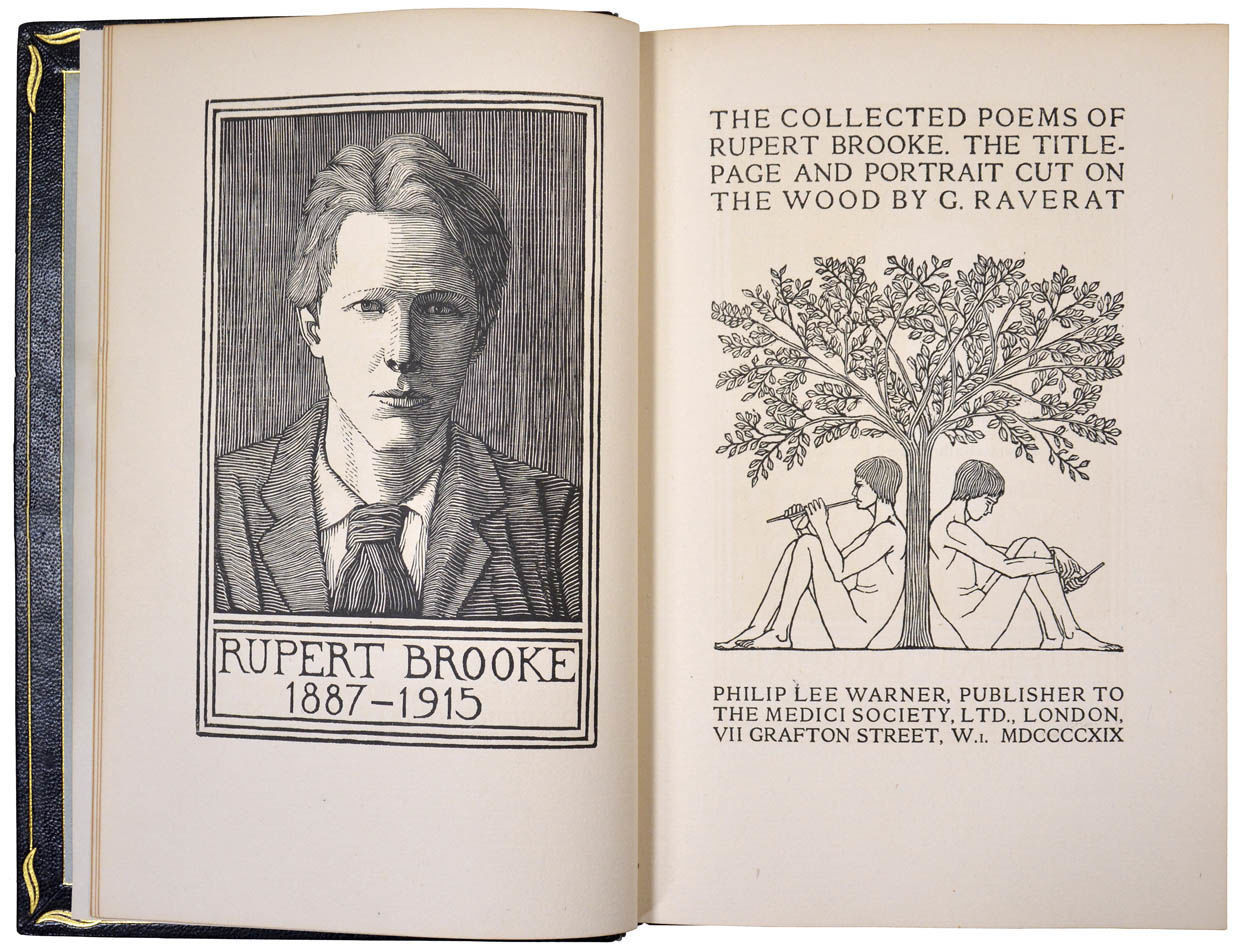 The Collected Poems of Rupert Brooke. The Title-Page and Portrait Cut ...