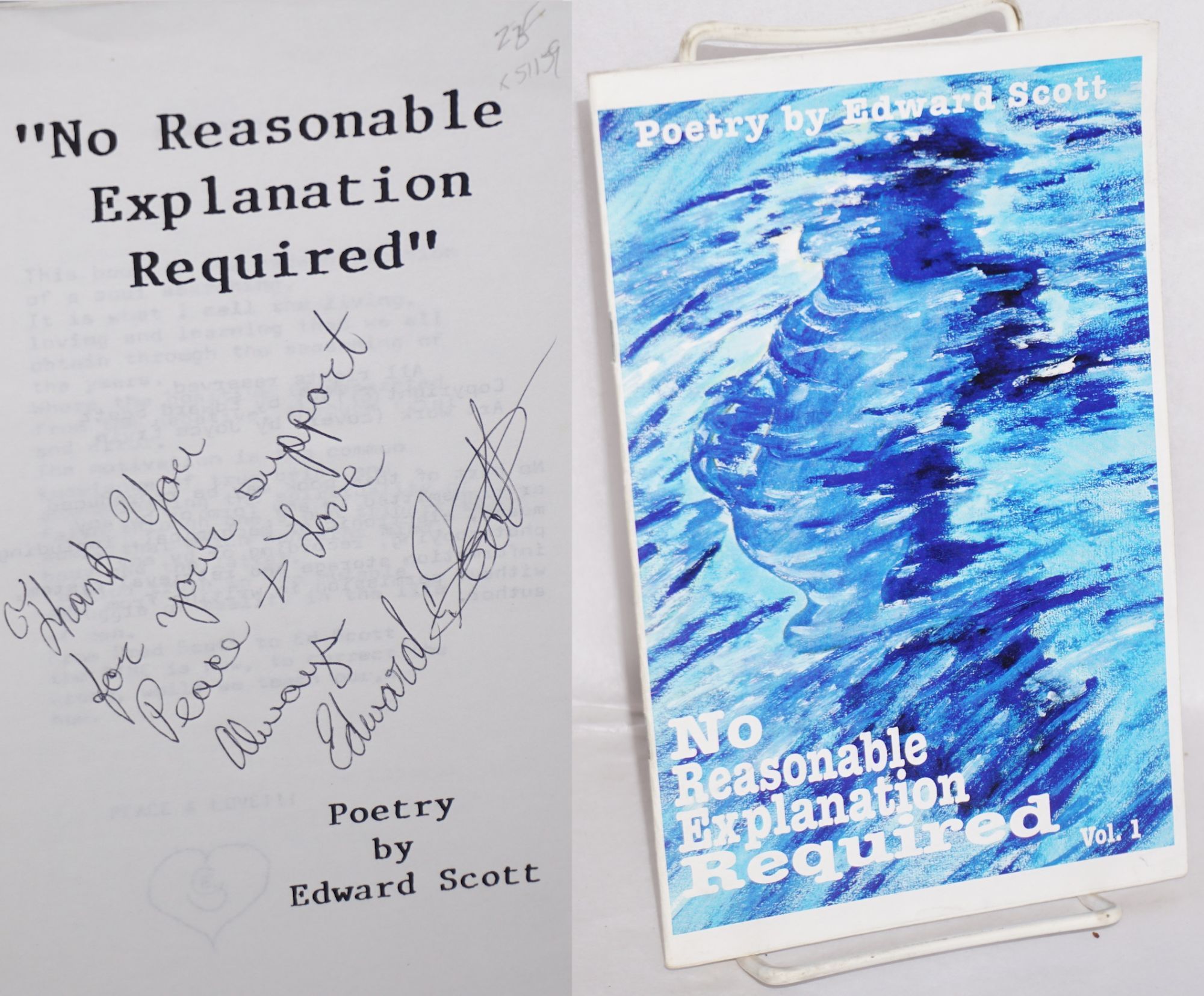 BIBLIO | No reasonable explanation required" vol. 1, poetry by Scott ...