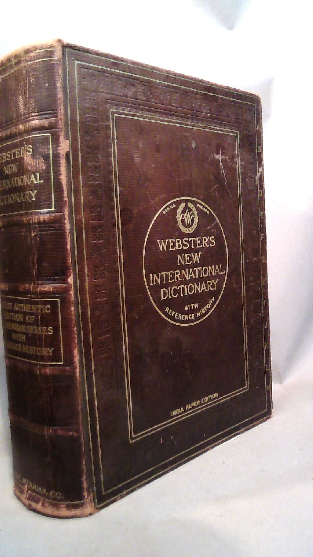 Webster s New International Dictionary Of The English Language With Webster s New International Dictionary Of The English Language With