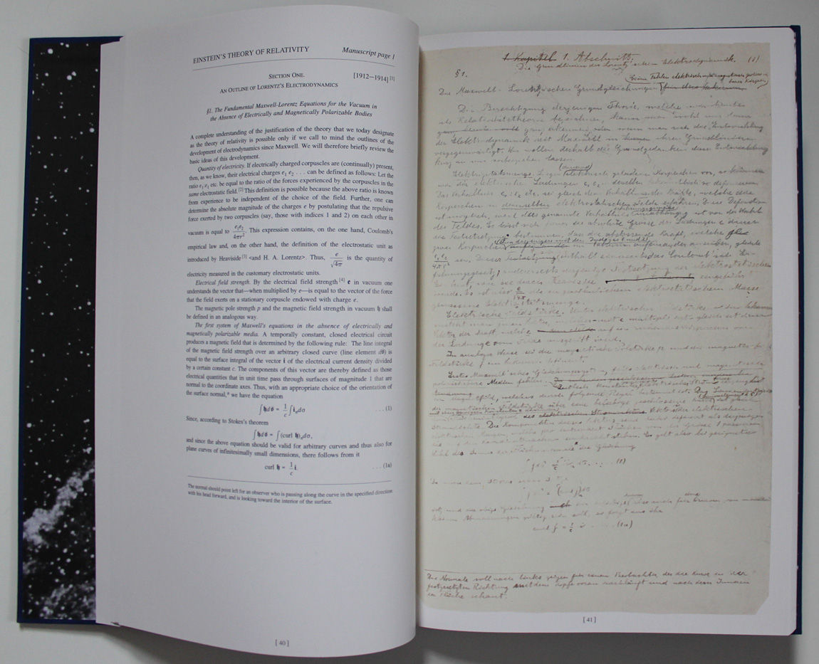 Einstein's 1912 Manuscript on the Special Theory of Relativity by ...