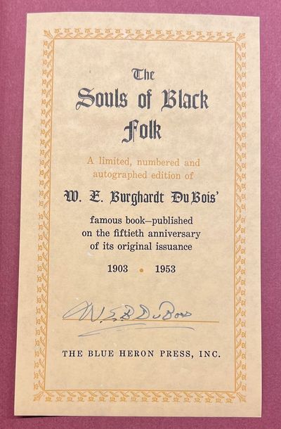 The Souls of Black Folk by DU BOIS, W.E.B. | Search for rare books | ABAA