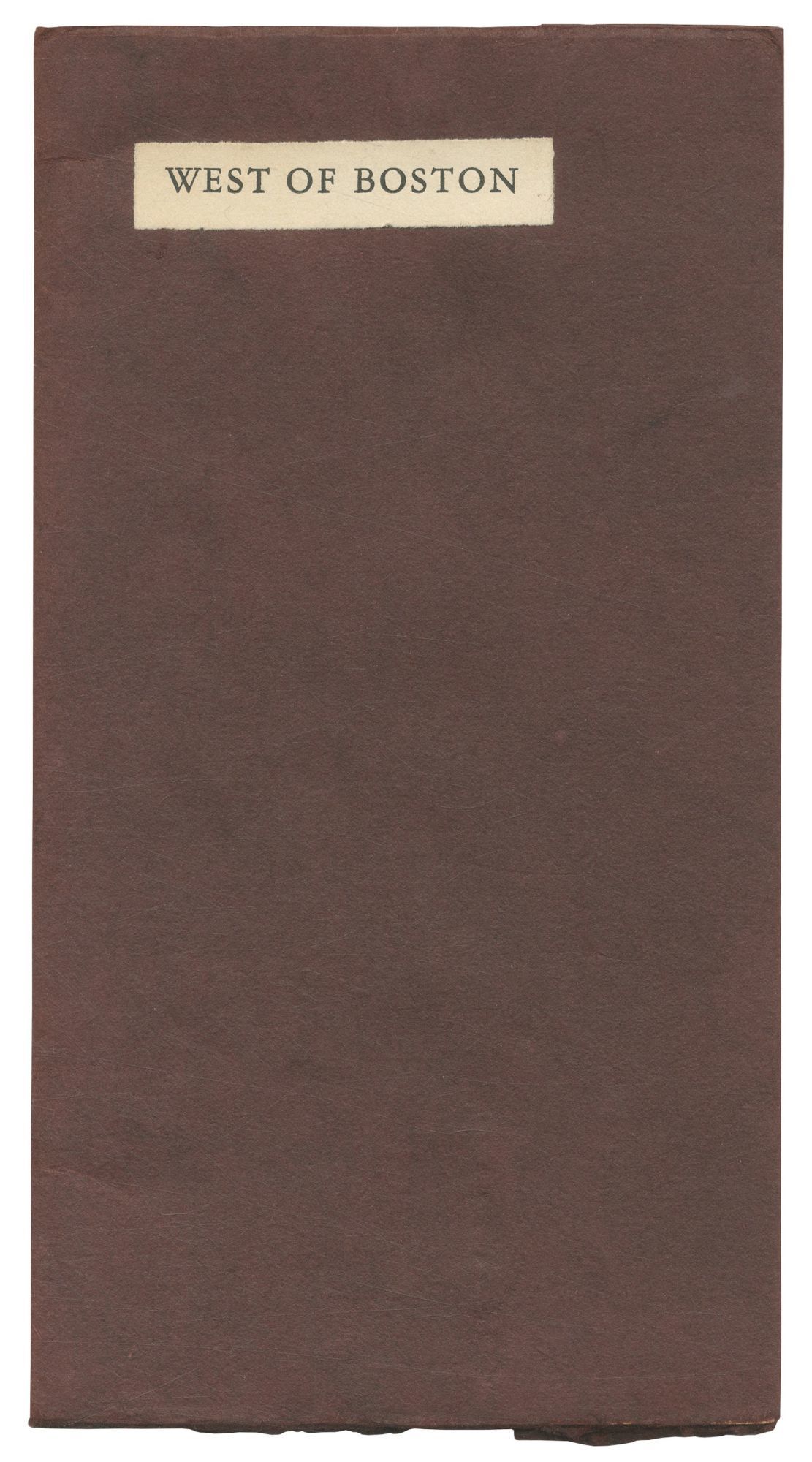 West of Boston: Poems from the State University of Iowa Poetry Workshop ...
