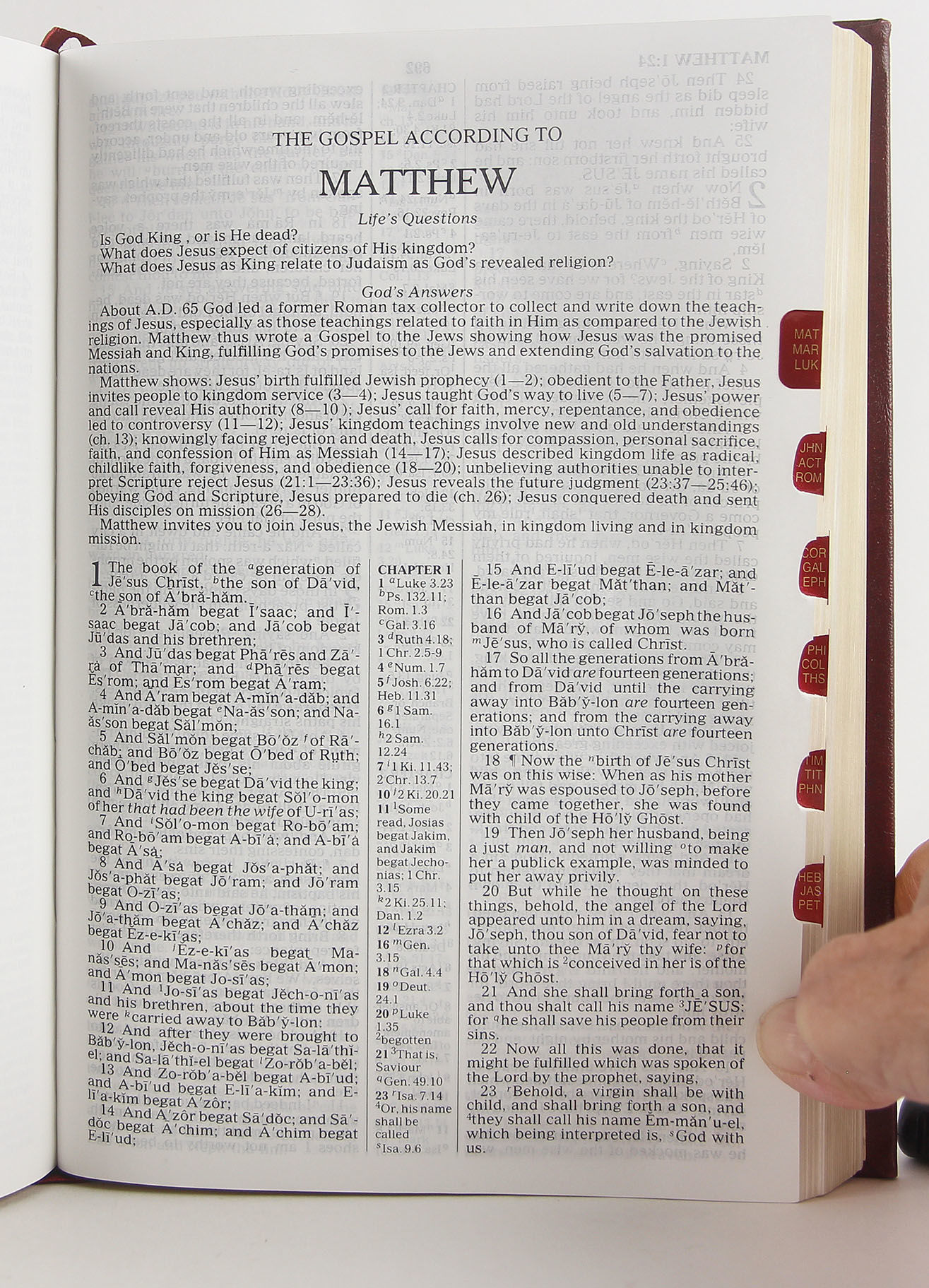 KJV Master Study Bible, Burgundy Bonded Leather Indexed by Holman Bible ...