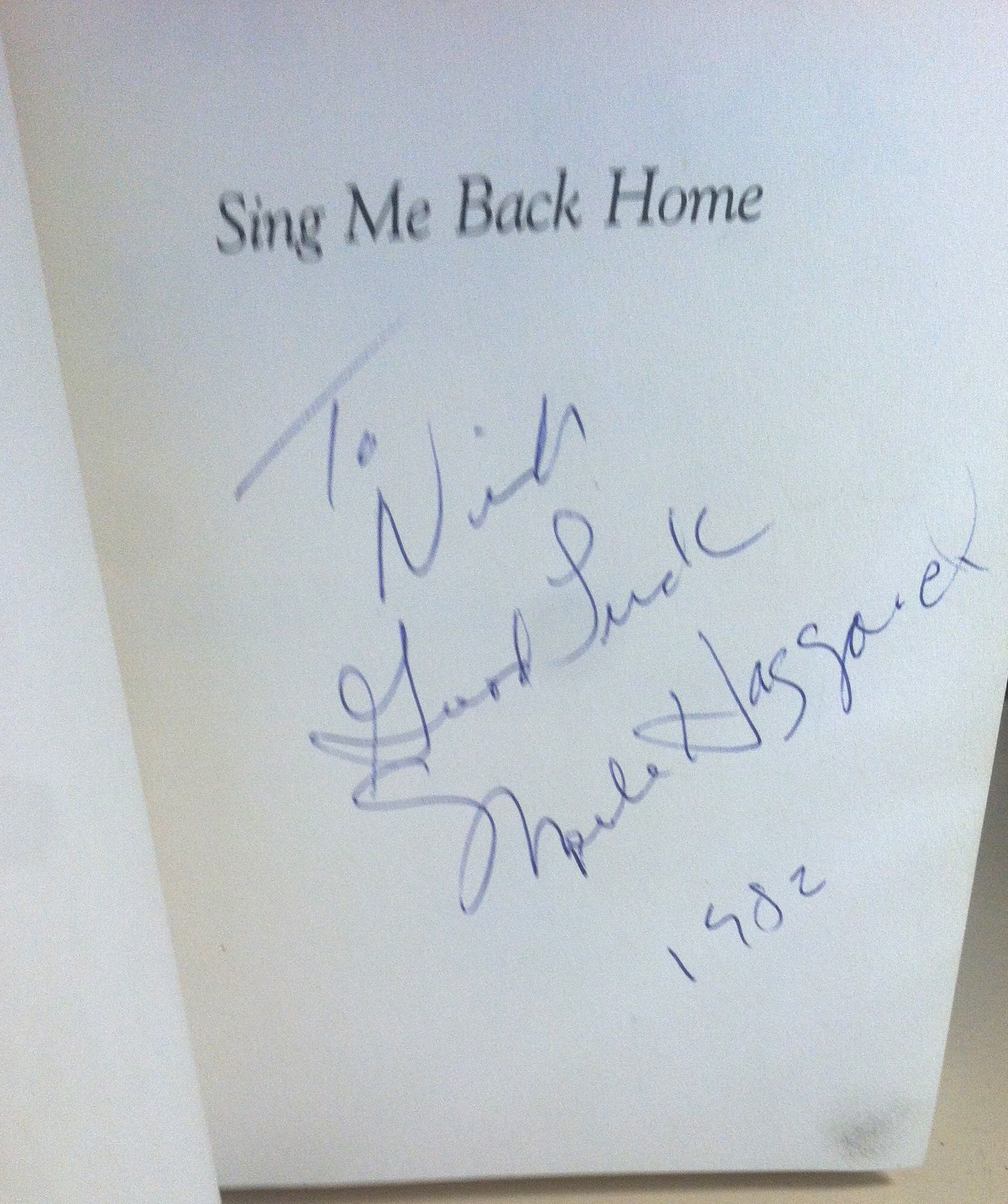 Sing Me Back Home by Haggard, Merle | Hardcover | 1981 | Times Books ...