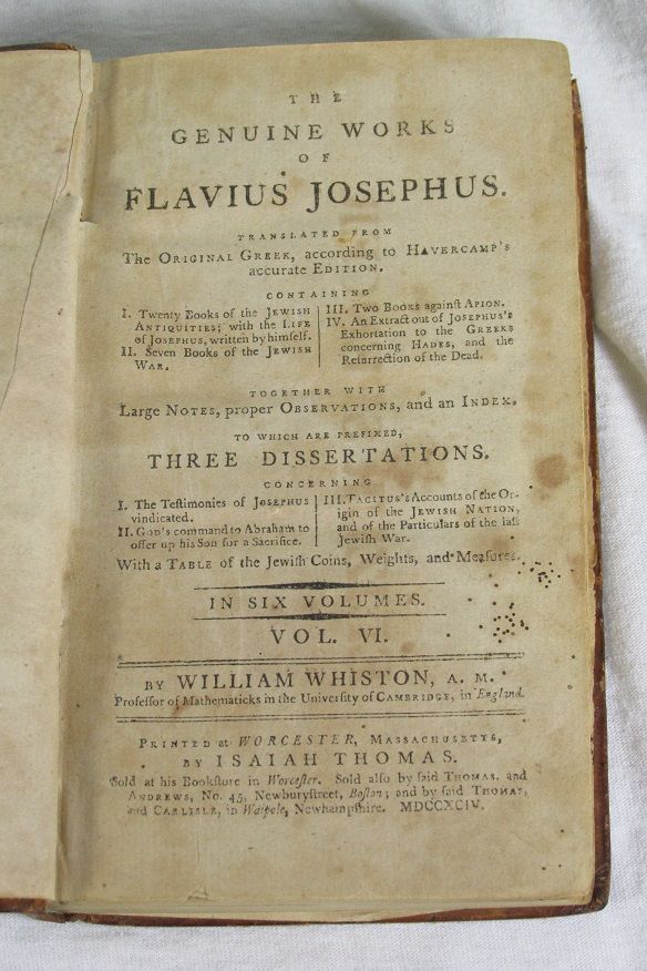 The Genuine Works of Flavius Josephus Vols 4, 5, 6 by Whiston, William ...