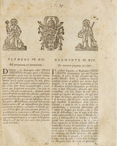 Dominus ac Redemptor [bound with:] Gravissimis ex causis by (Papal Bull ...