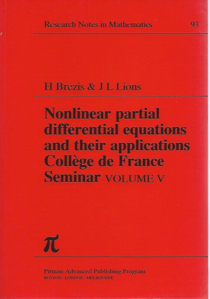 Nonlinear Partial Differential Equations and their Applications (CollÃ ...