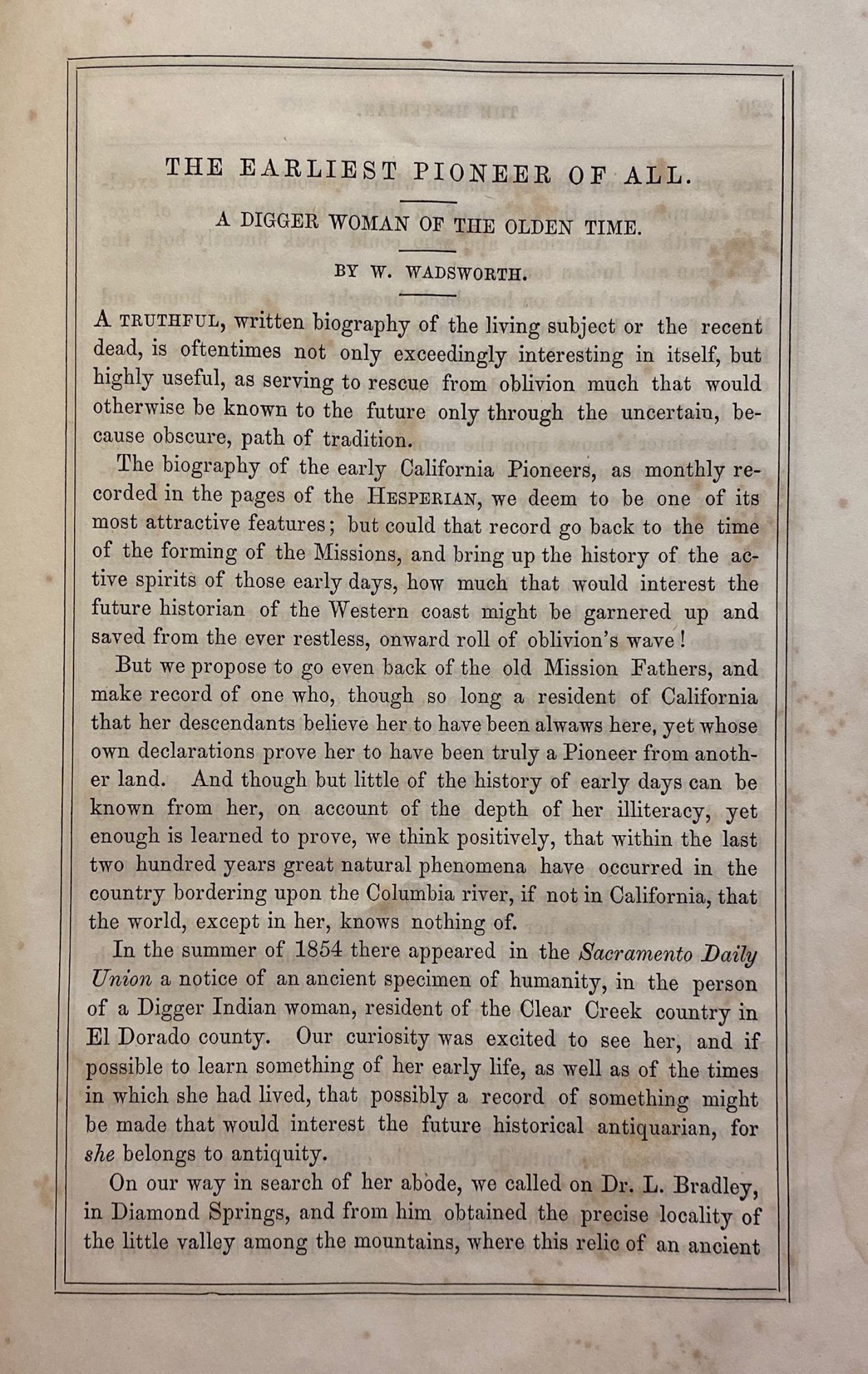 [WOMEN OF THE WEST: 1859 SAN FRANCISCO WOMEN'S MAGAZINE]. The Hesperian ...
