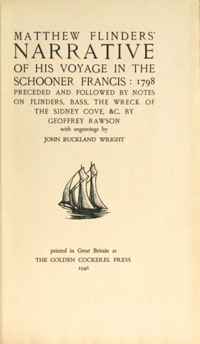 Matthew Flinders' narrative of his voyage in the schooner Francis: 1798 ...