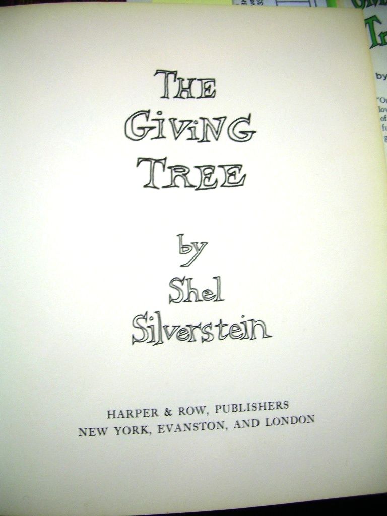 BIBLIO | The Giving Tree [Pictorial Children's Reader, Learning to Read ...