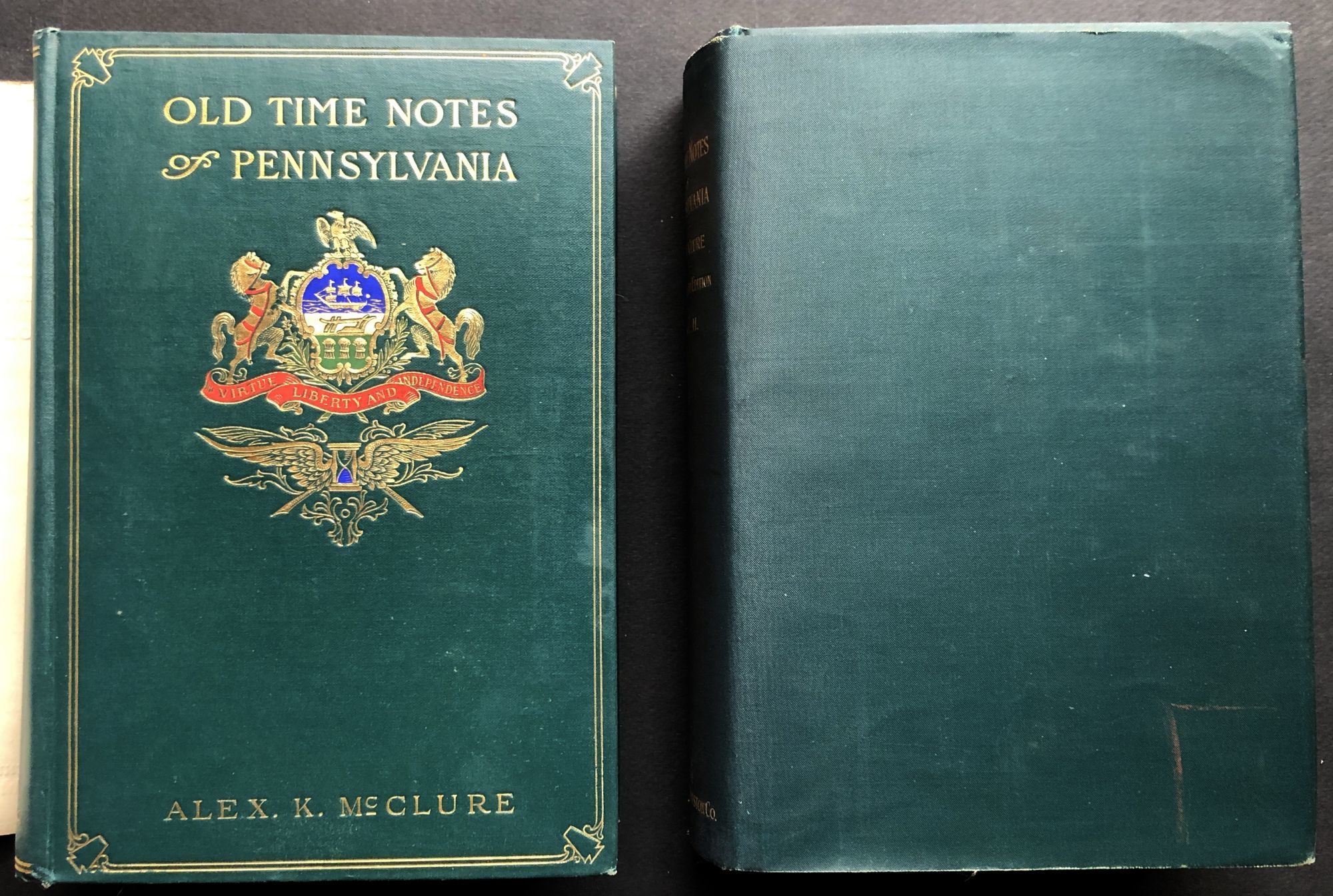 Old Time Notes of Pennsylvania, 2 volumes (1905) signed limited edition ...