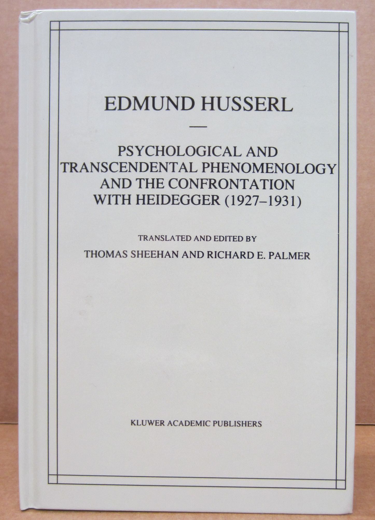 Psychological and Transcendental Phenomenology and the Confrontation ...