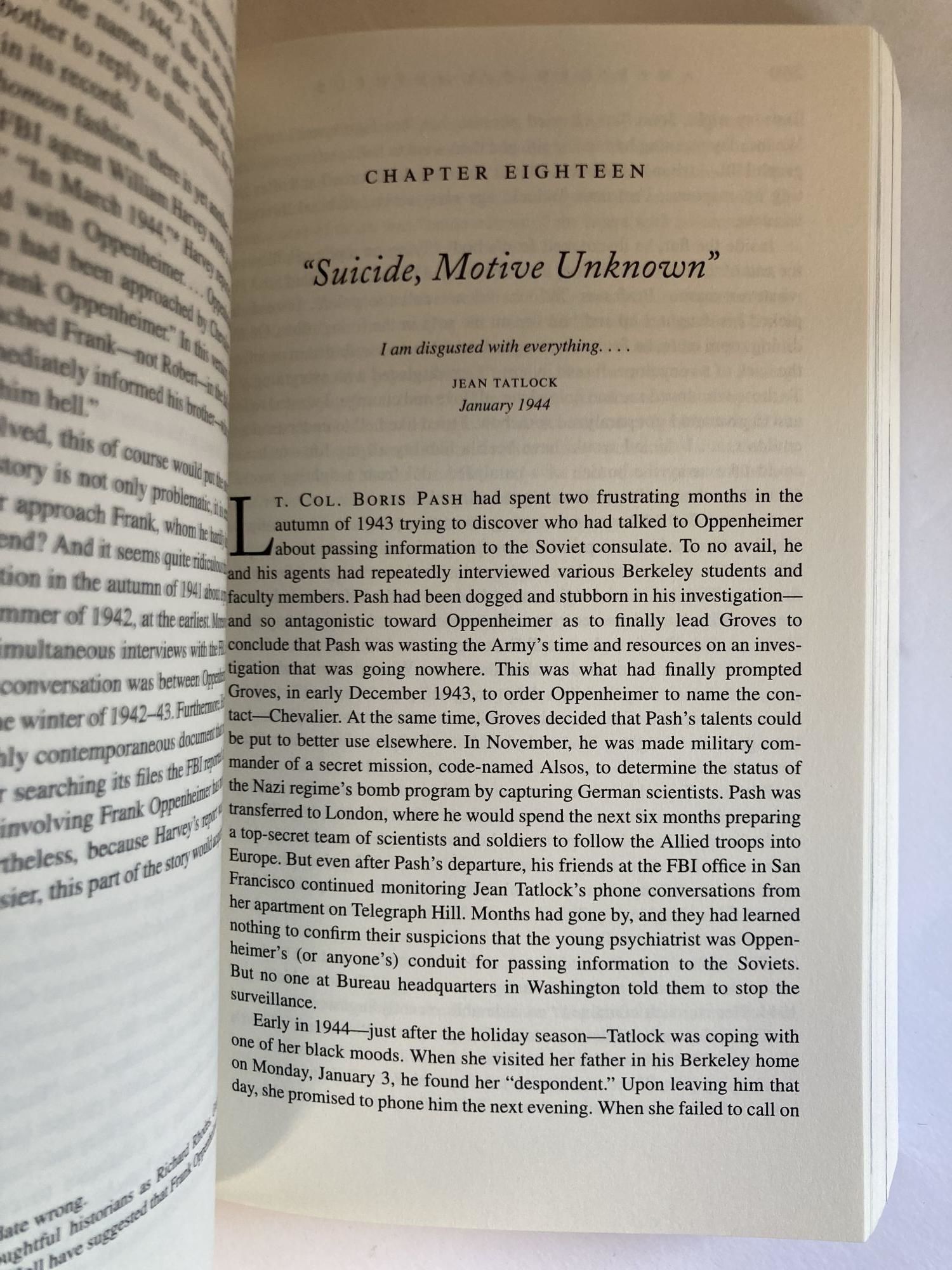 AMERICAN PROMETHEUS: THE TRIUMPH AND TRAGEDY OF J. ROBERT OPPENHEIMER ...