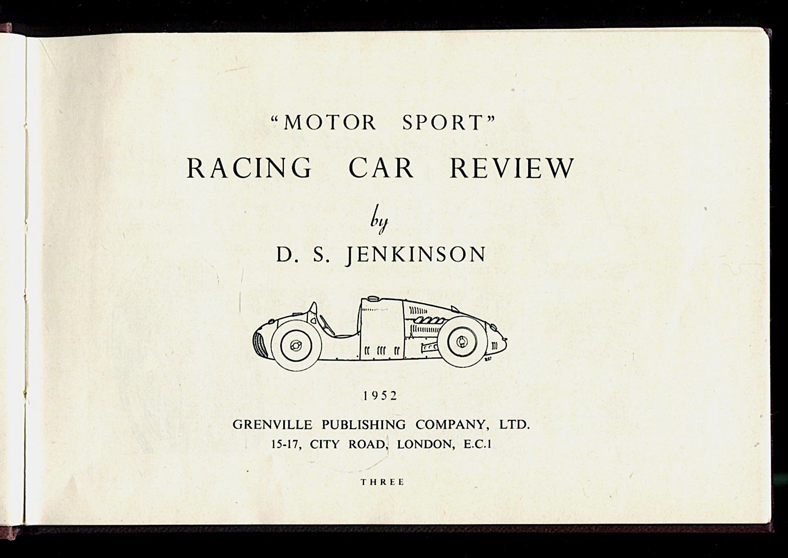 "Motor Sport" Racing Car Review 1952 by D.S. Jenkinson | 1951 ...