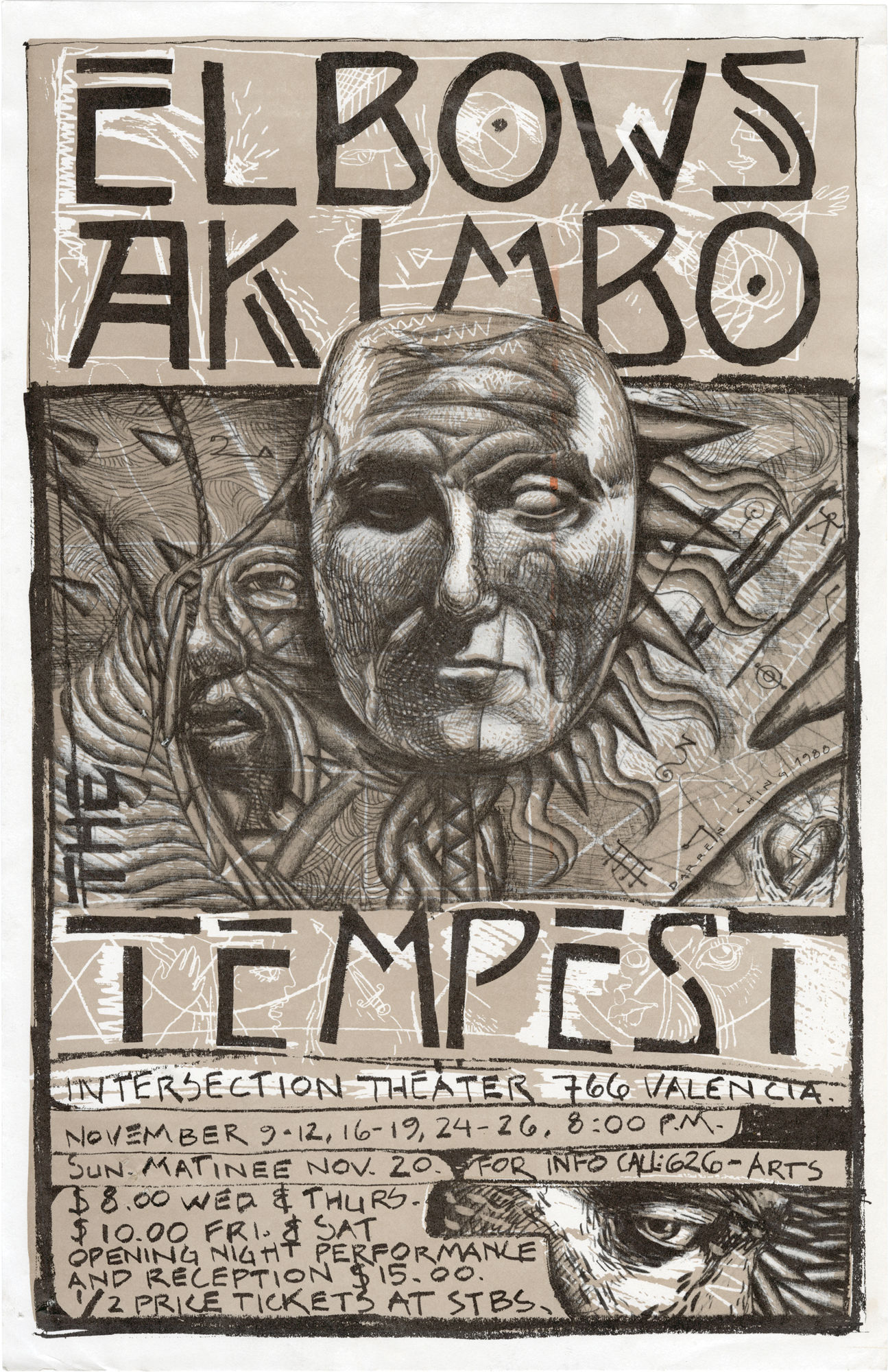 The Tempest (Original two-color poster for the premiere of the 1988 ...