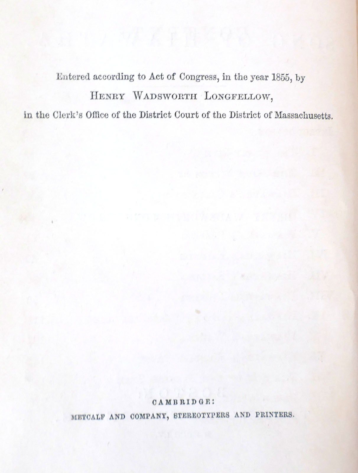 THE SONG OF HIAWATHA by Henry Wadsworth Longfellow | Hardcover | 1855 ...