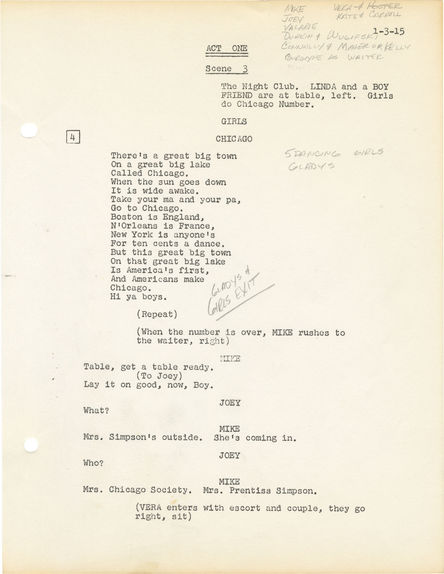 Pal Joey (Original script for the 1976 revival of the 1940 Broadway ...