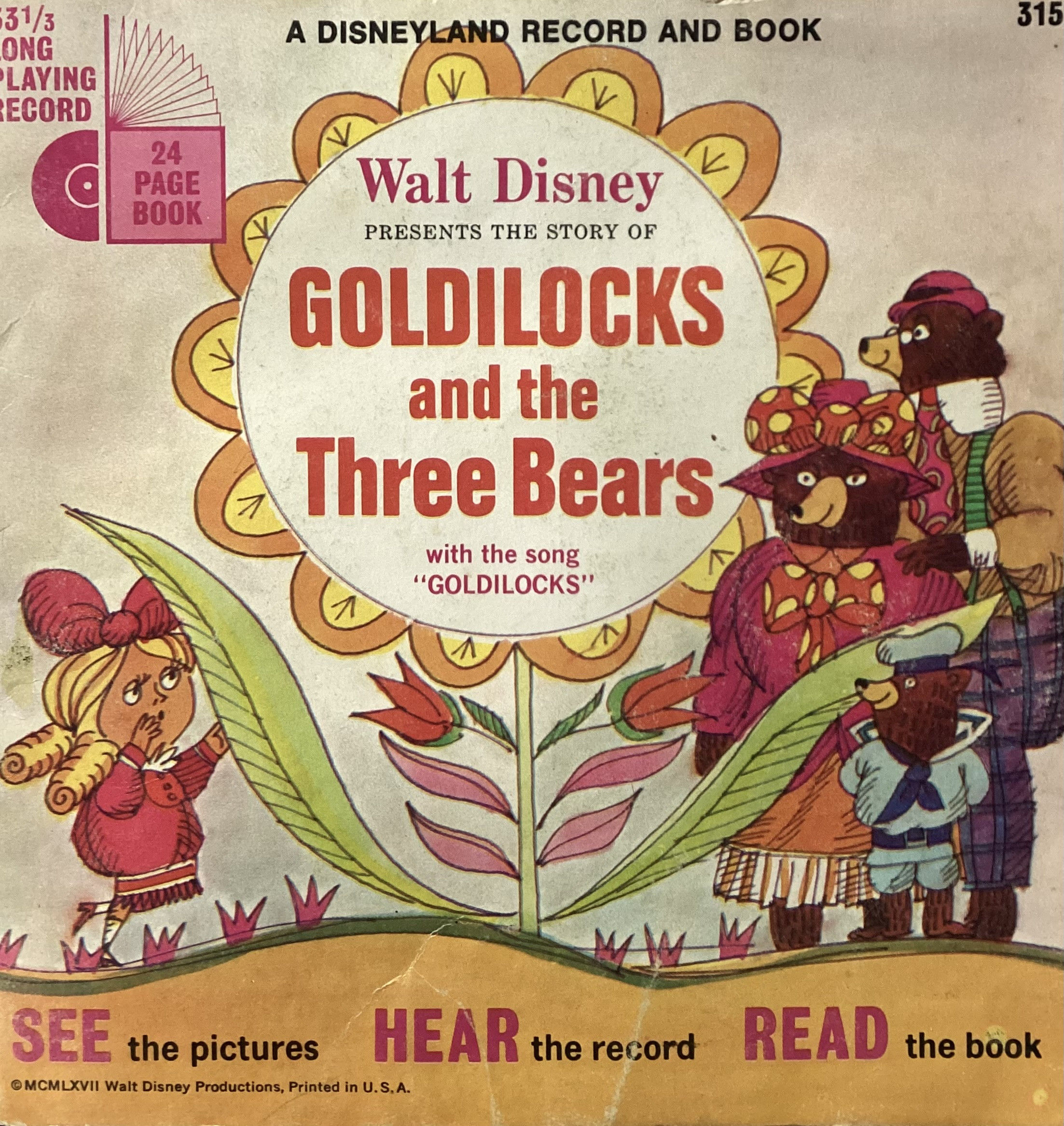 Goldilocks and the three Bears by Walt Disney presents | Staple bound ...