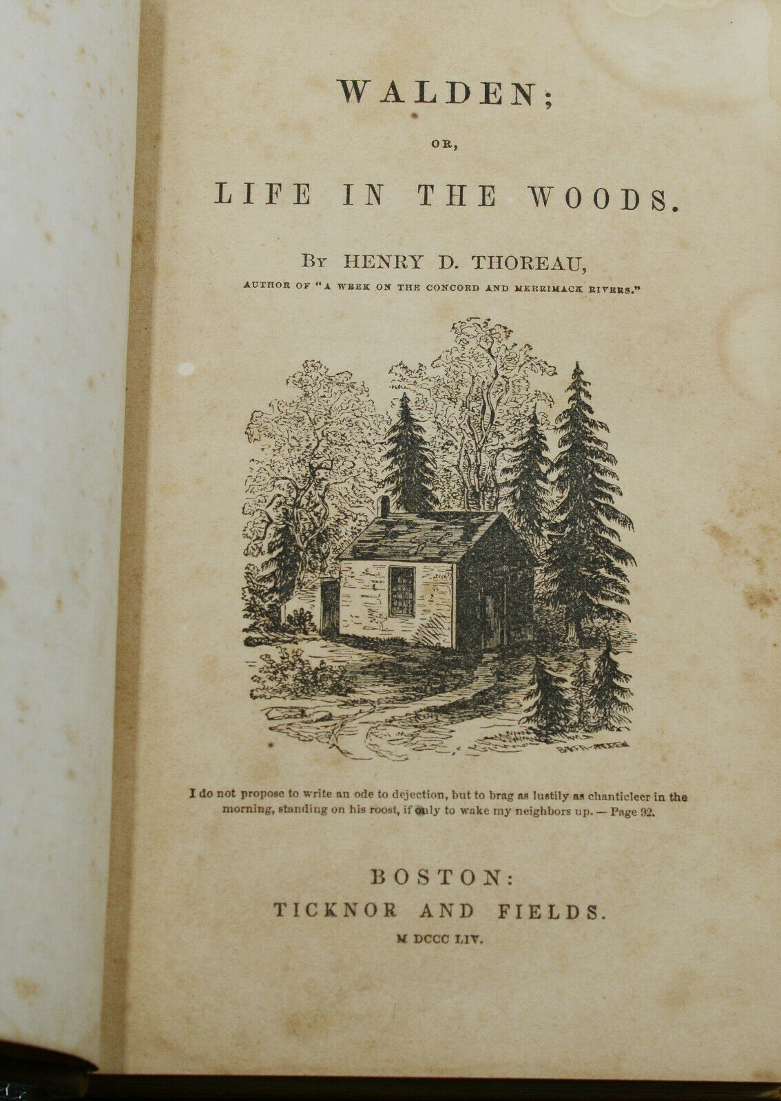 BIBLIO | Walden, or Life in the Woods by Thoreau, Henry David | | 1854 ...