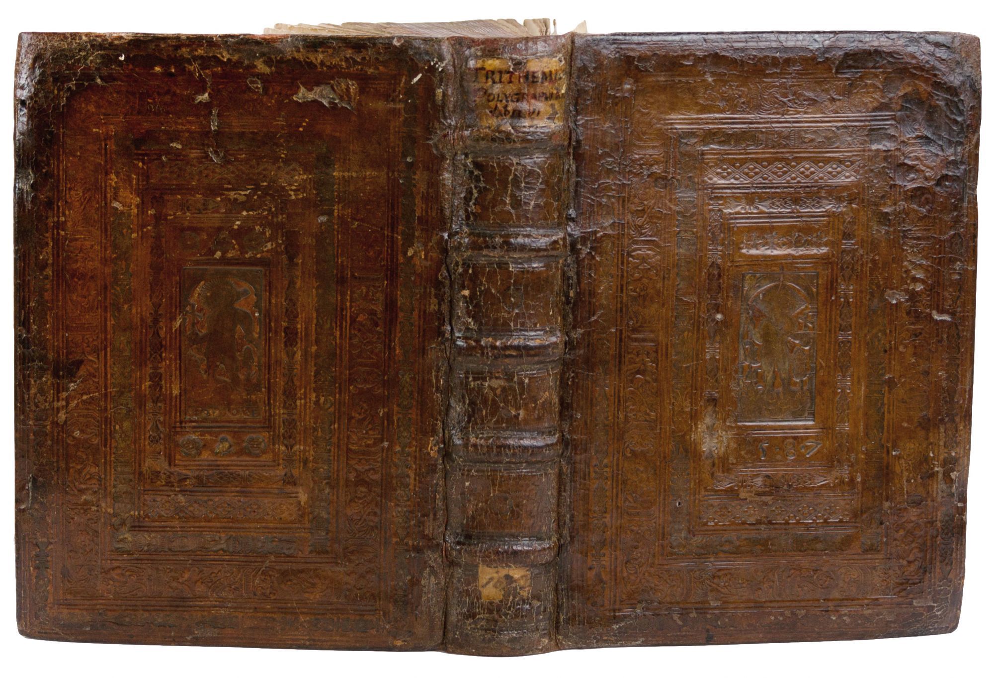 The First Printed Work On Cryptography Woodcut Title Pages In Cont Hand Color Preserved In An