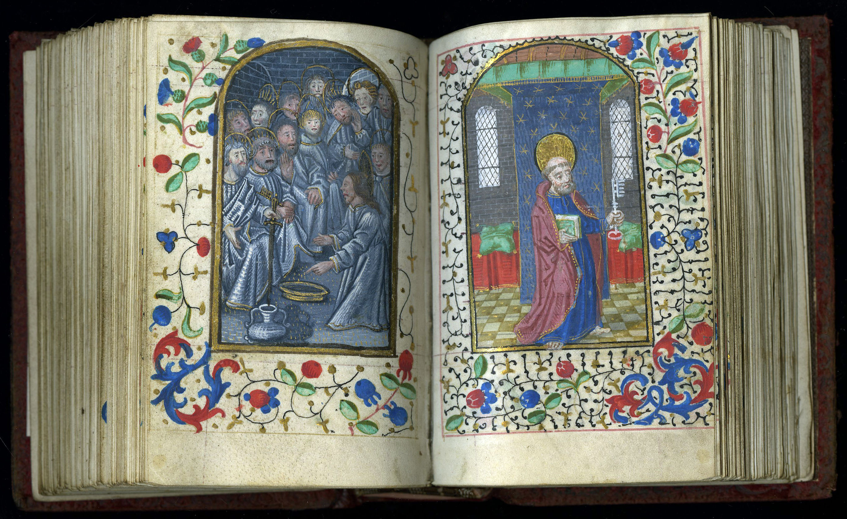 Prayer Book; illuminated manuscript on parchment with 34 large semi ...