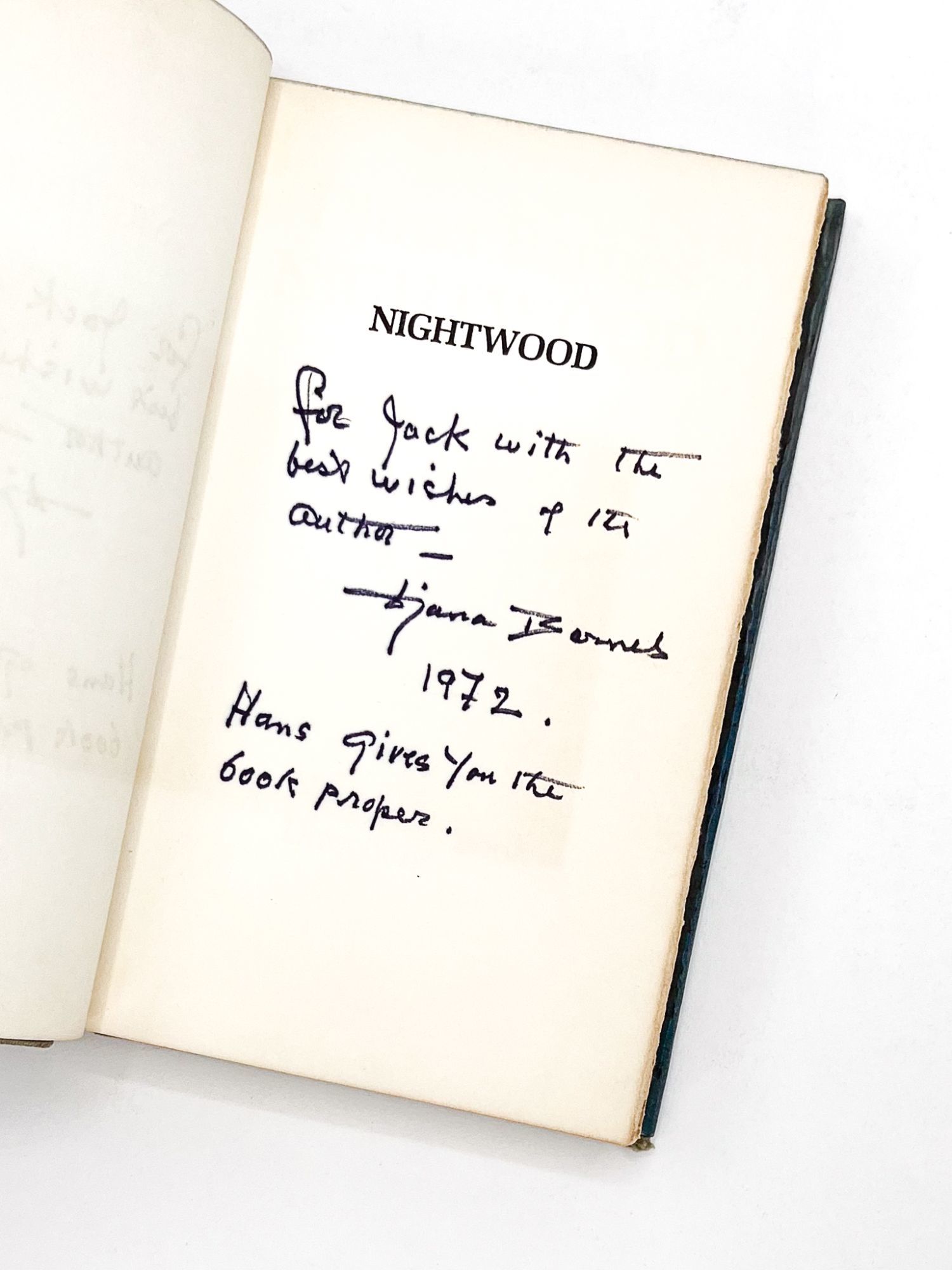 BIBLIO | NIGHTWOOD by Barnes, Djuna; [Hans Mayer]; [Wolfgang ...