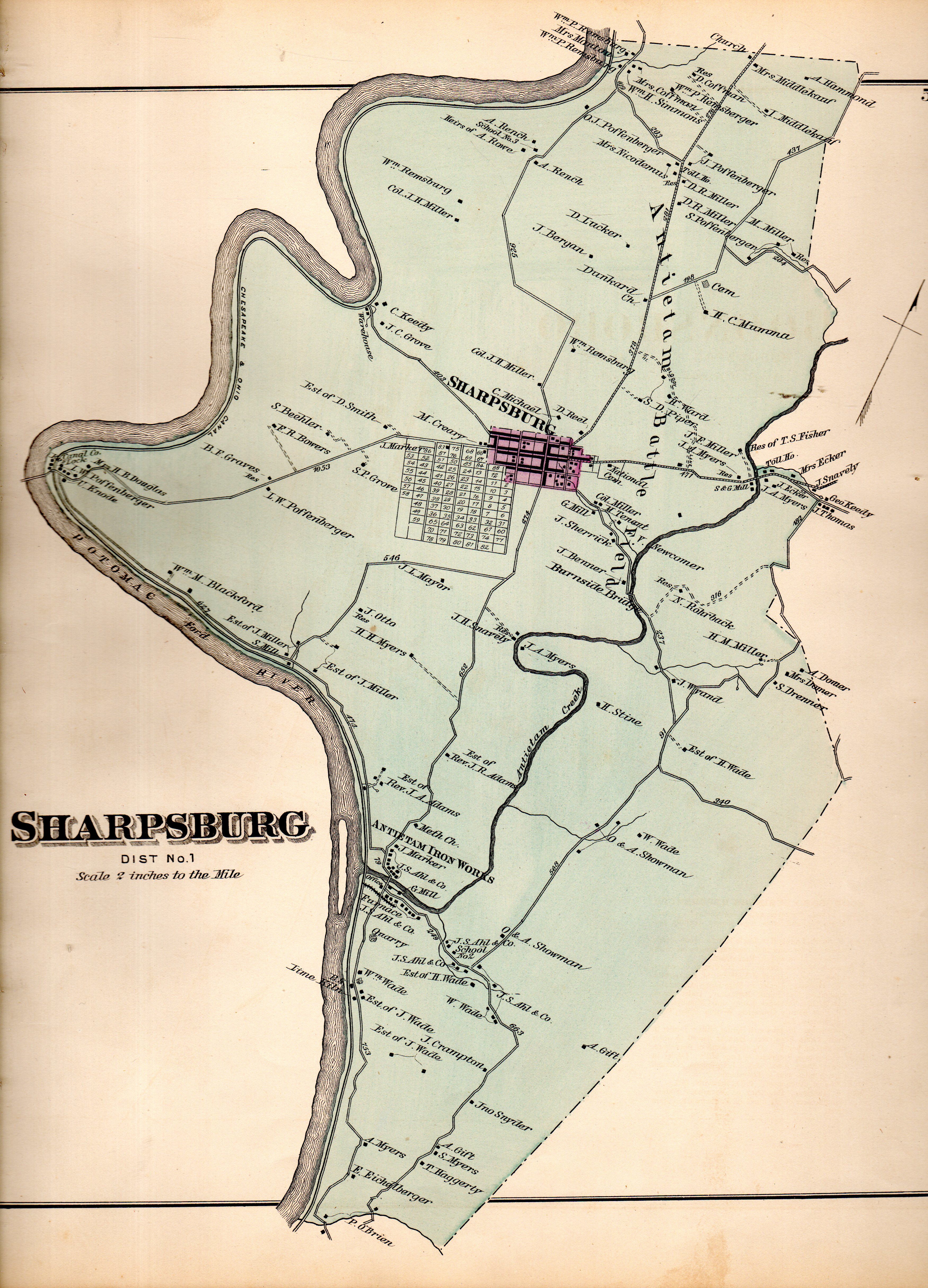 Detailed County Map Washington Co Maryland