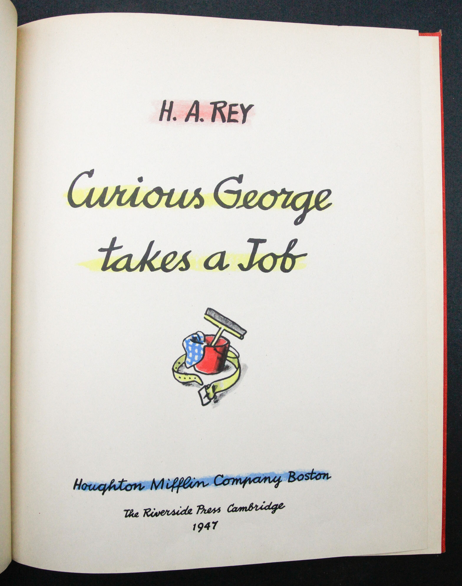 Curious George Takes a Job by H.A. REY 1947 Early (Tenth) Printing in ...