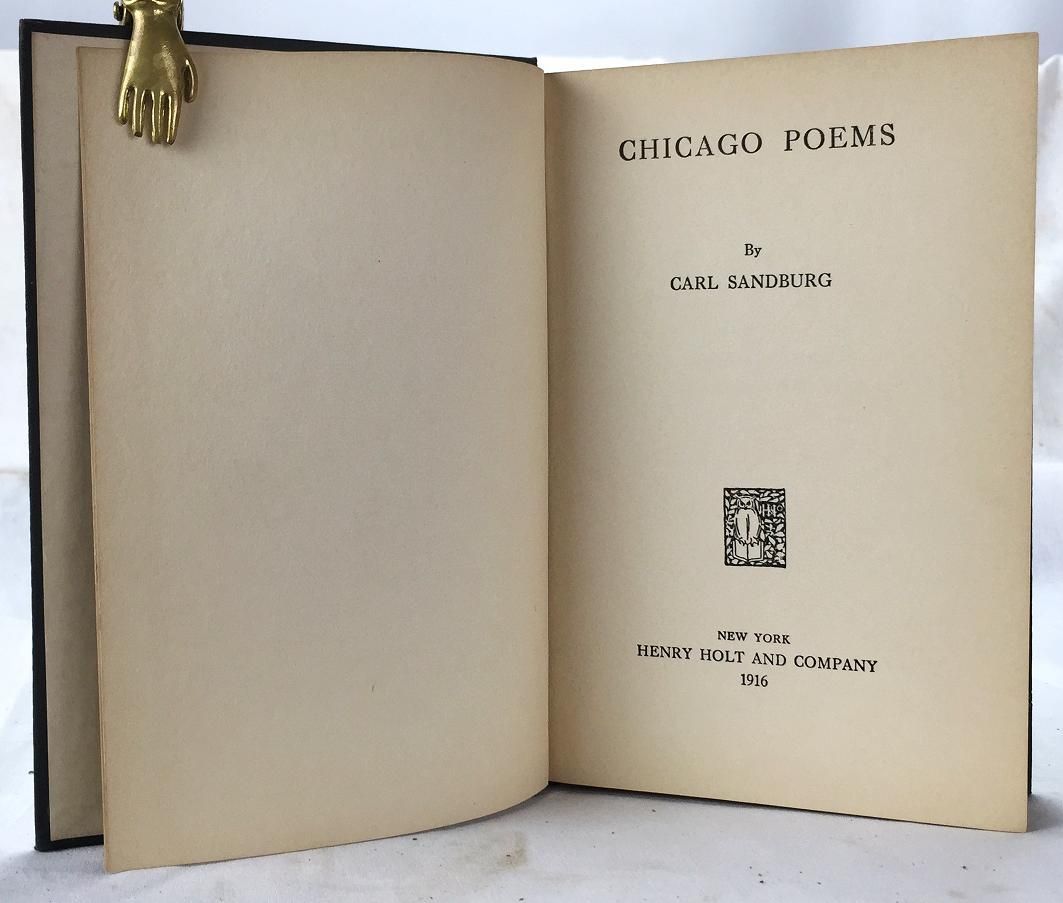 Chicago Poems by Sandburg, Carl | Hardcover | 1/1/1916 | Henry Holt ...