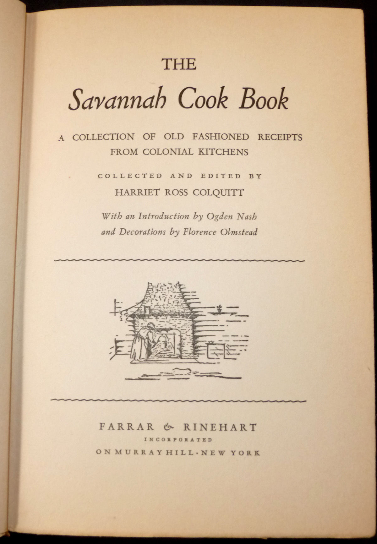 The Savannah Cook Book by Harriet Ross Colquitt | Hardcover | 1933 ...