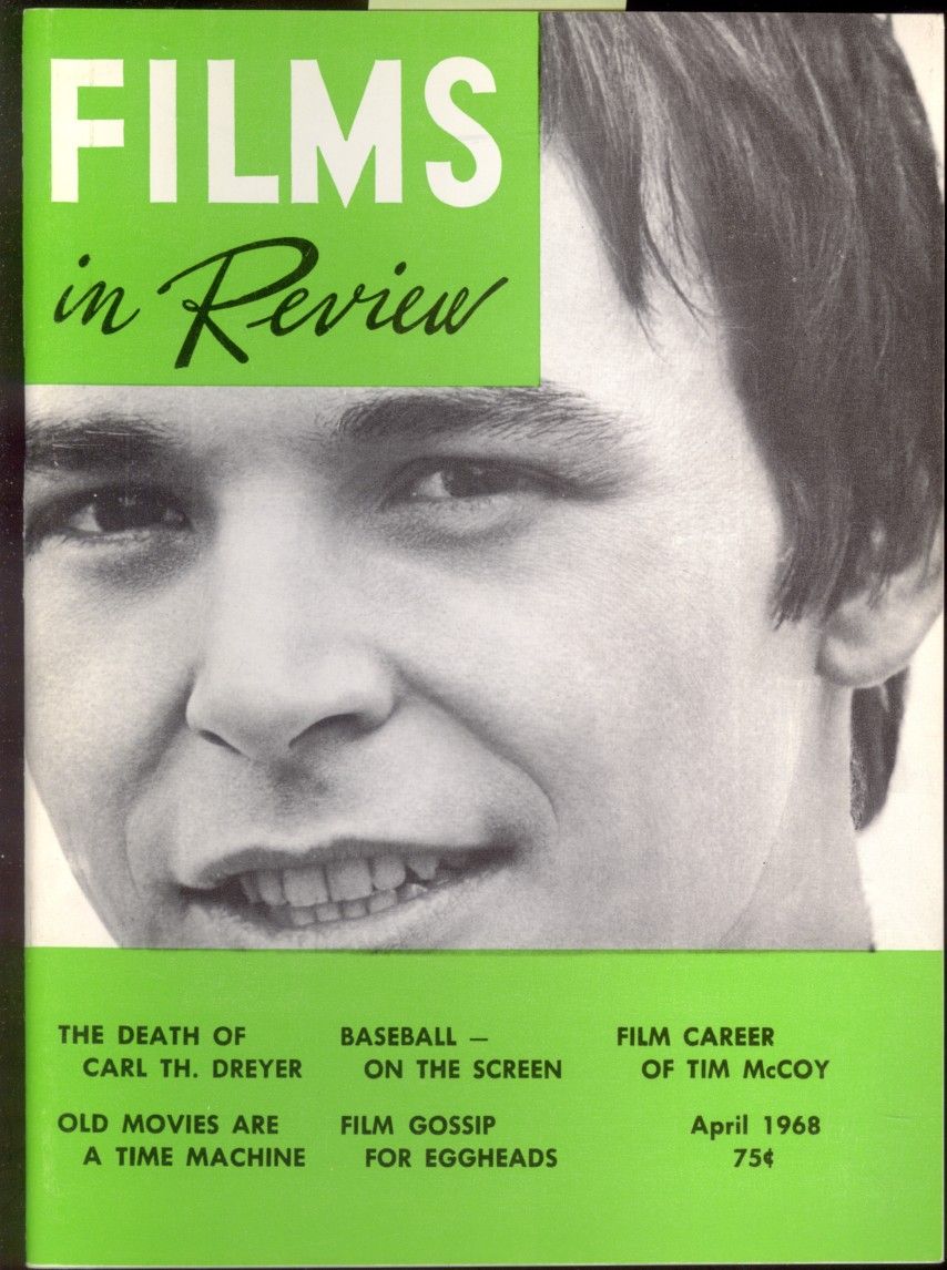 Films in Review April 1968. Barry Evans cover by Henry Hart, editor ...