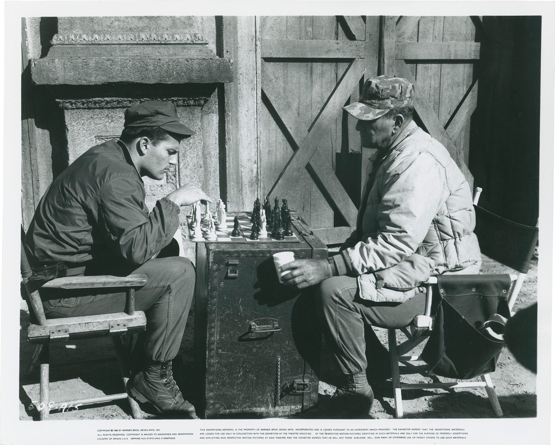 The Green Berets (Original photograph of John Wayne playing chess on ...
