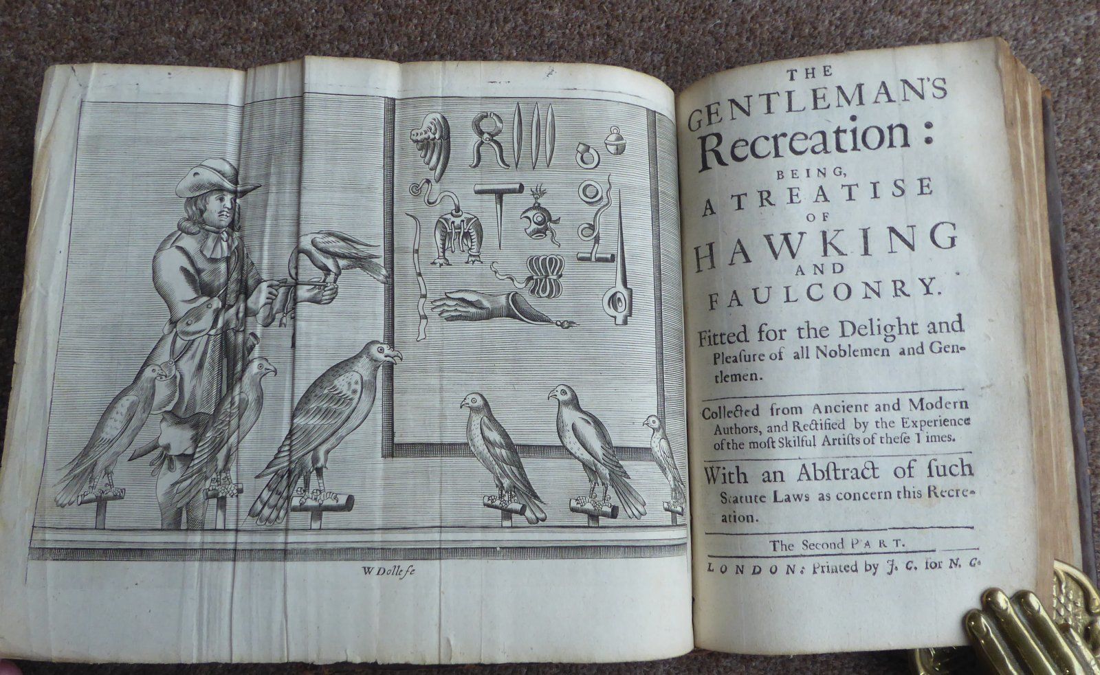 THE GENTLEMAN'S RECREATION, IN FOUR PARTS. viz. HUNTING, HAWKING ...