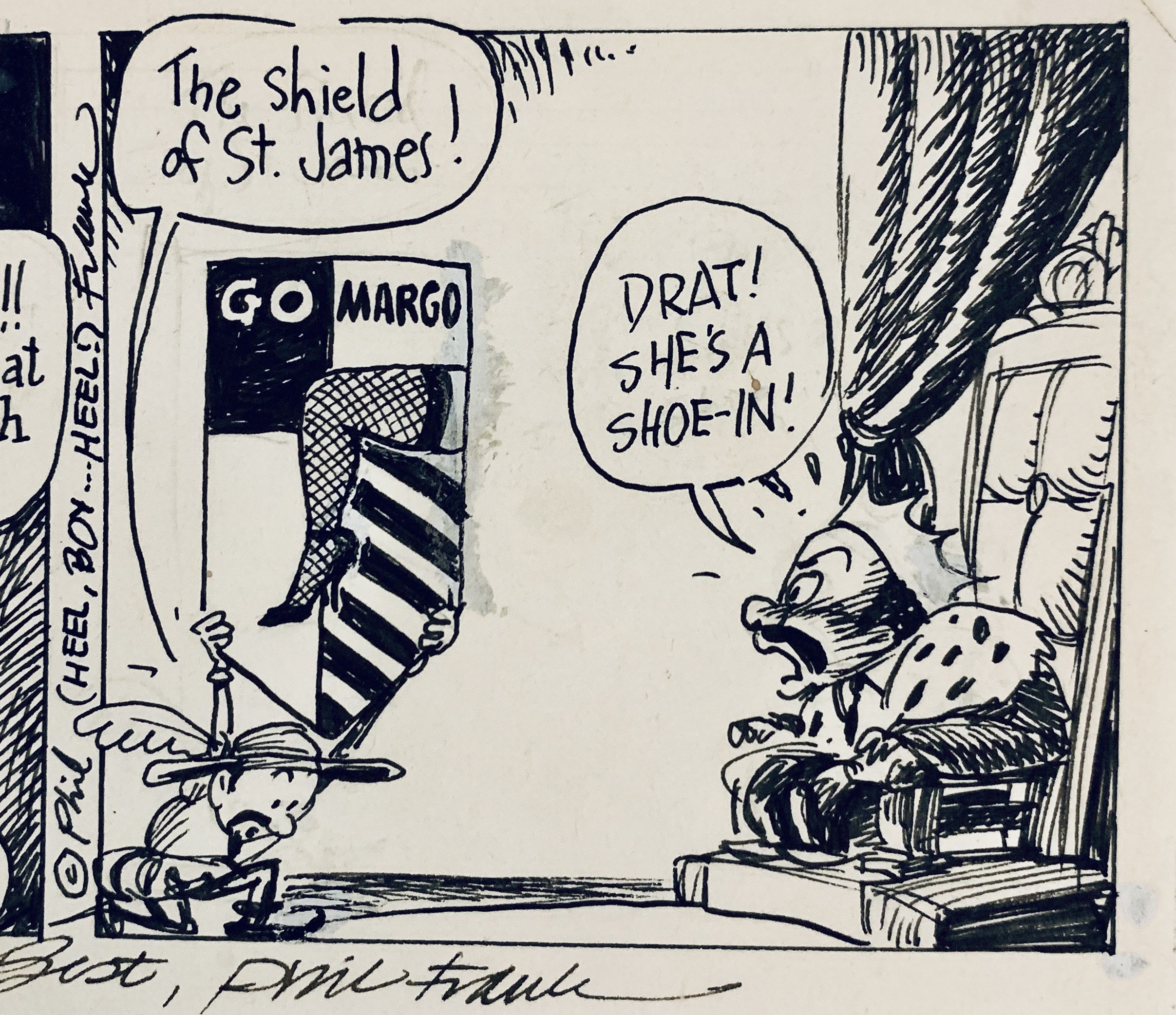 Set Of Original Cartoon Art Sex Pot A True Story Sex Pot Extention Shield Of St James