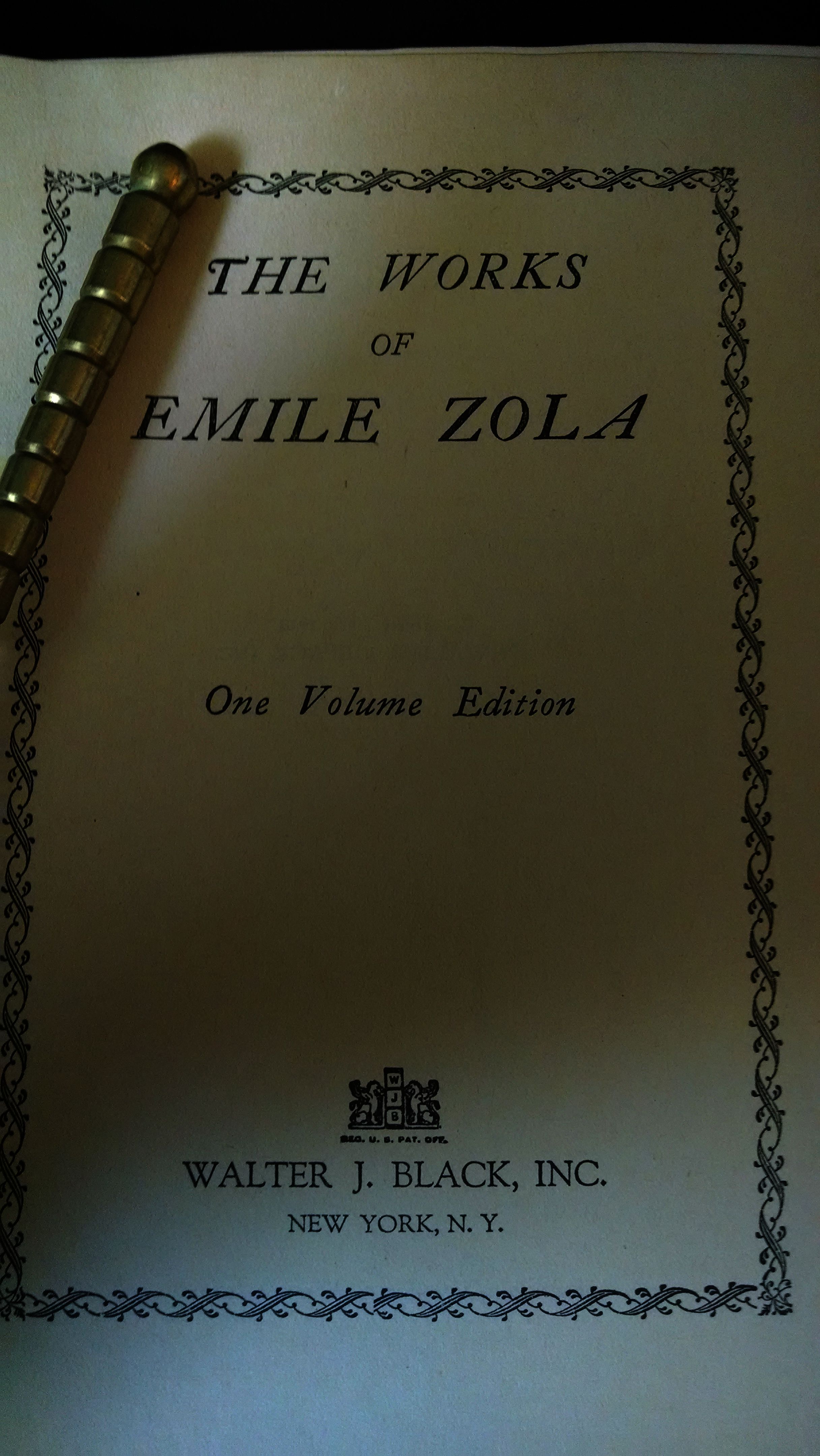 THE WORKS OF EMILE ZOLA, ONE VOLUME EDITION by EMILE ZOLA | Hardcover ...