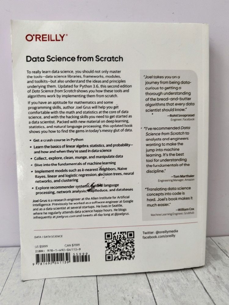 Data Science from Scratch: First Principles with Python by Grus, Joel | Paperback | 2019-06-11 ...