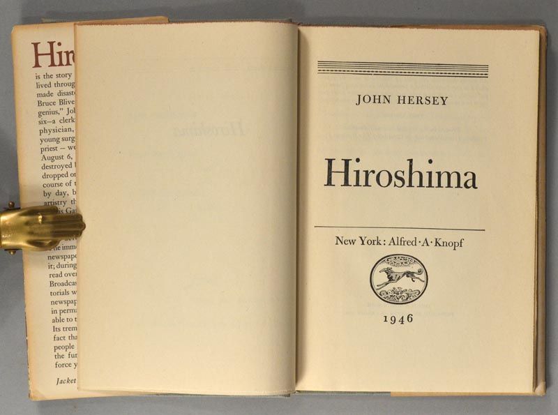 HIROSHIMA by HERSEY, John | 1946 | Biblio