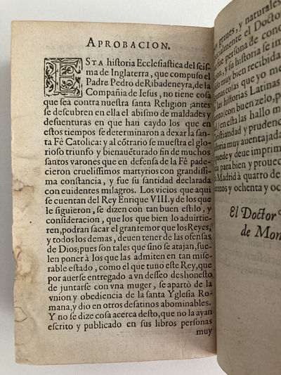 Biblio Historia Ecclesiastica Del Scisma Del Reyno De Inglaterra By Ribadeneyra Pedro De