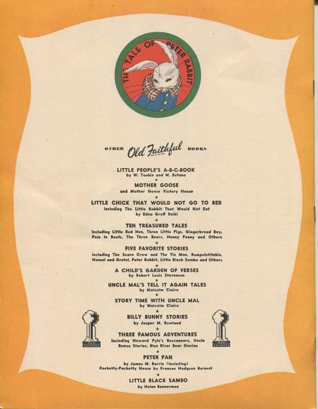 Little Black Sambo; [and] The Tale of Peter Rabbit by Bannerman, Helen ...