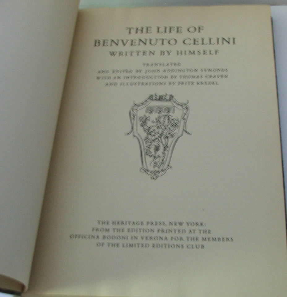 The Autobiography of Benvenuto Cellini by Cellini, Benvenuto ...