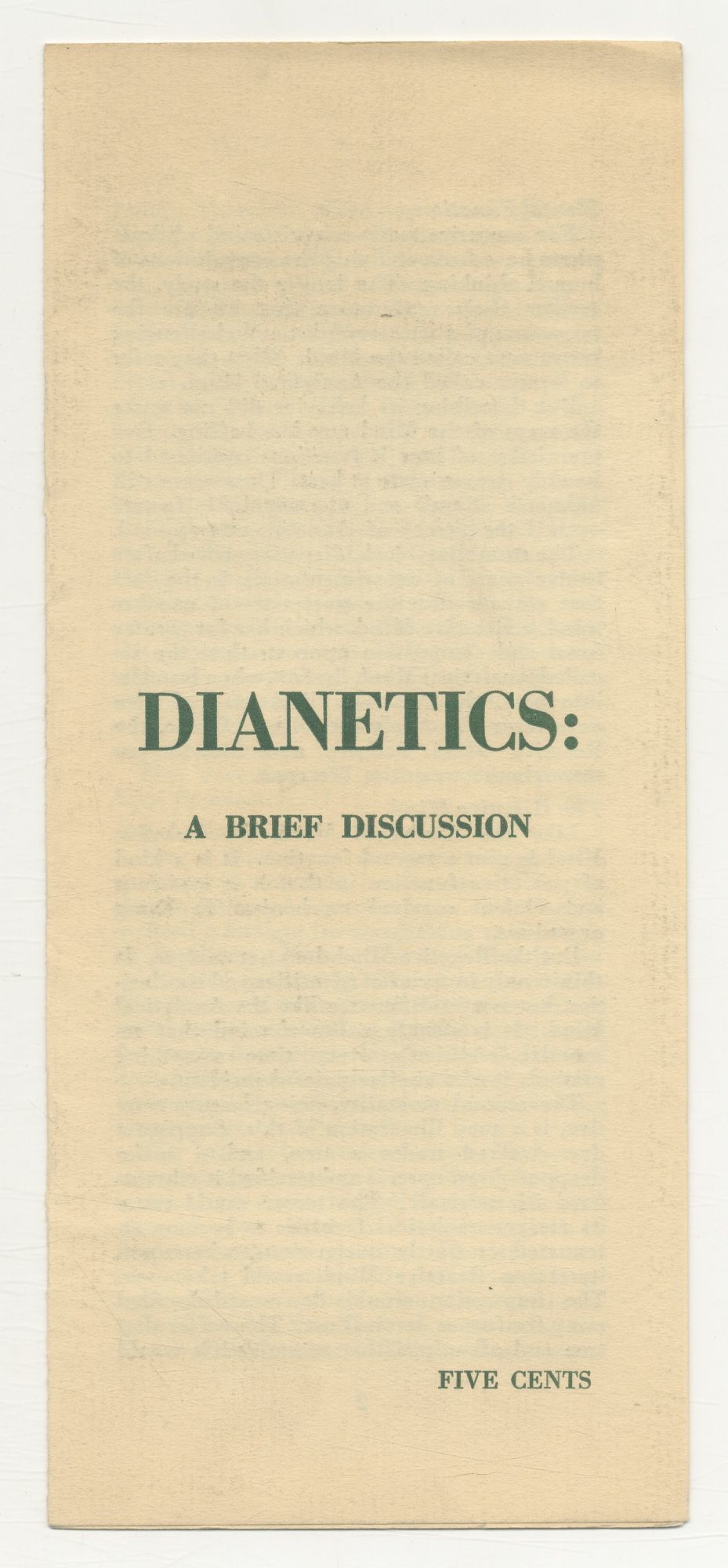 Dianetics: The Modern Science of Mental Health. A Handbook of Dianetic ...