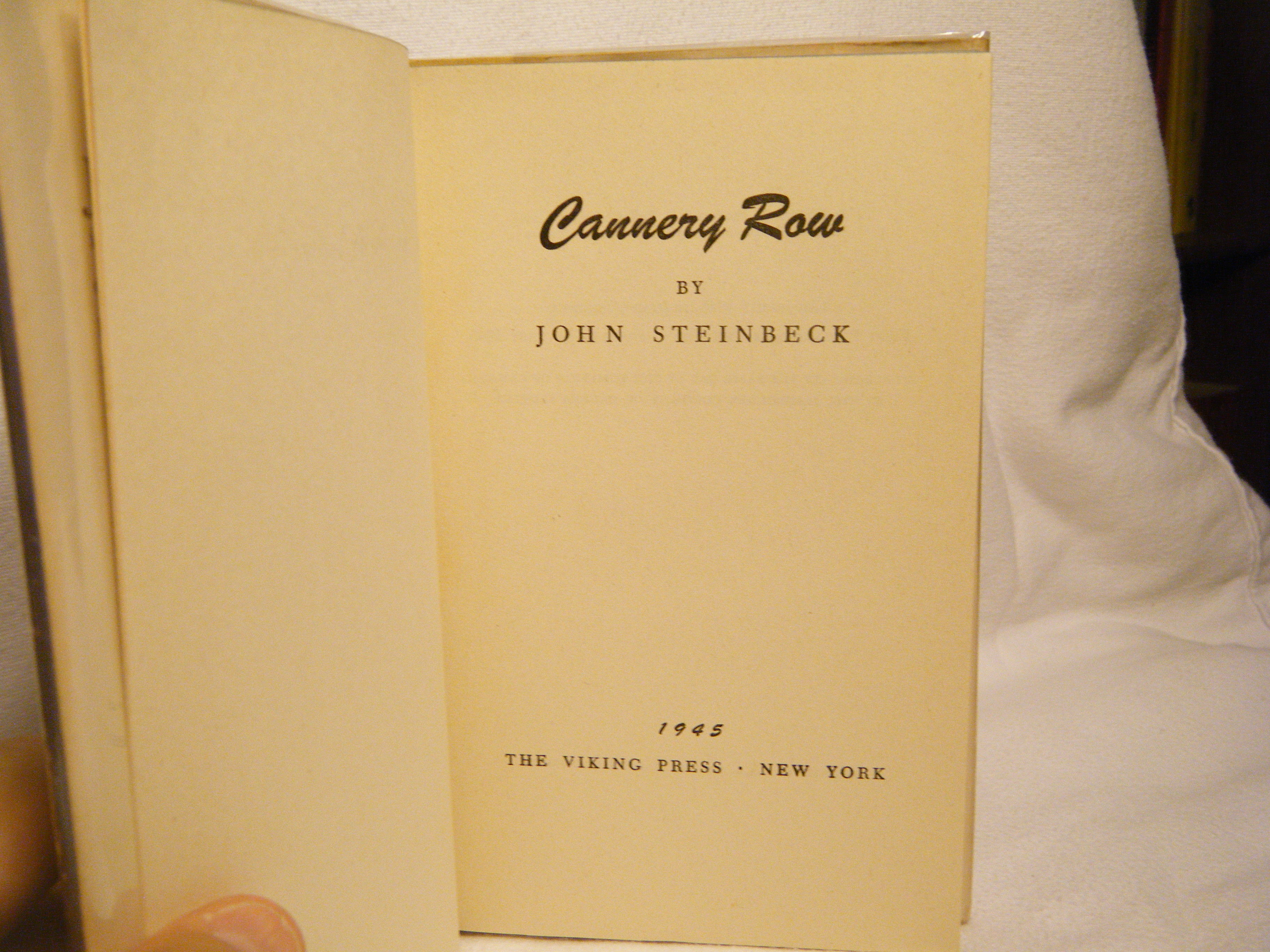 Cannery Row by Steinbeck, John | Hardcover | 1945 | Viking Press | Biblio
