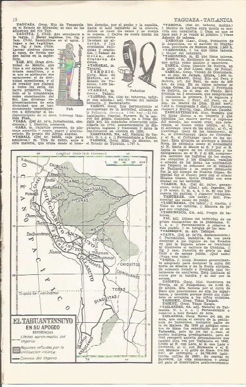LAMINA 51593: Mapa de El Tahuantinsuyo by VVAA | | 1961 | Editorial ...