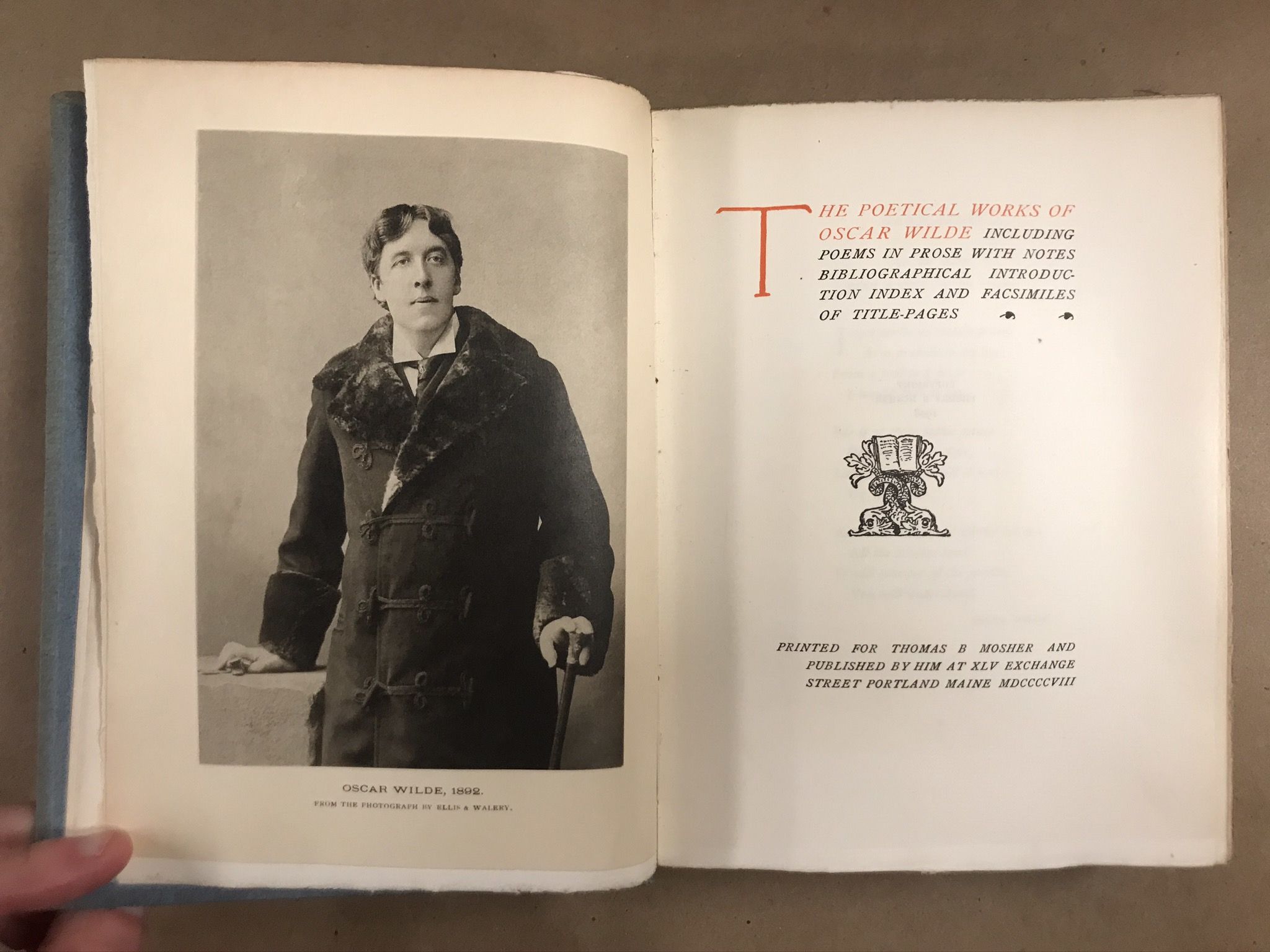 The Poetical Works of Oscar Wilde Including Poems in Prose with Notes ...