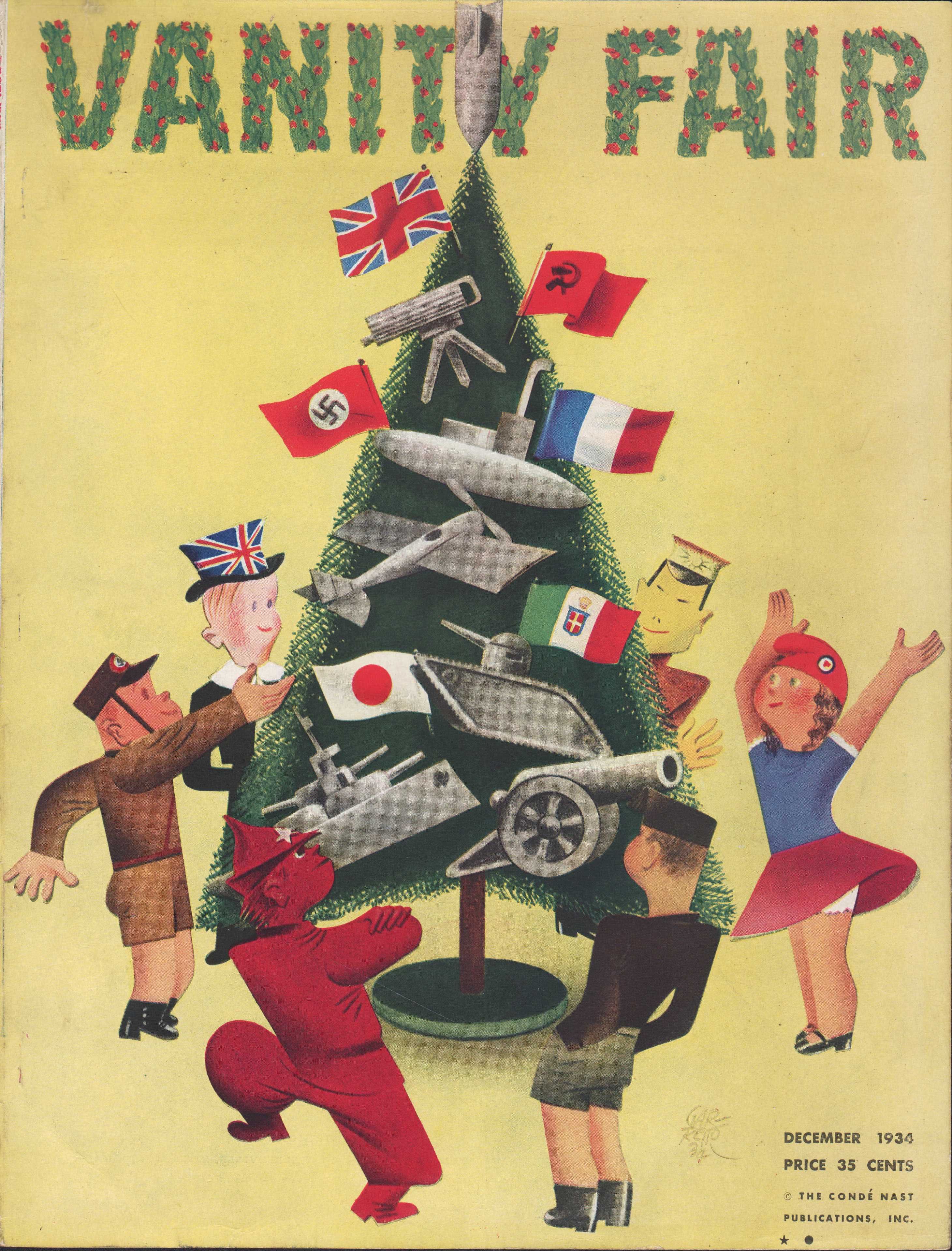 Vanity Fair Magazine, December, 1934 - Cover Only by Garretto | 1934 ...