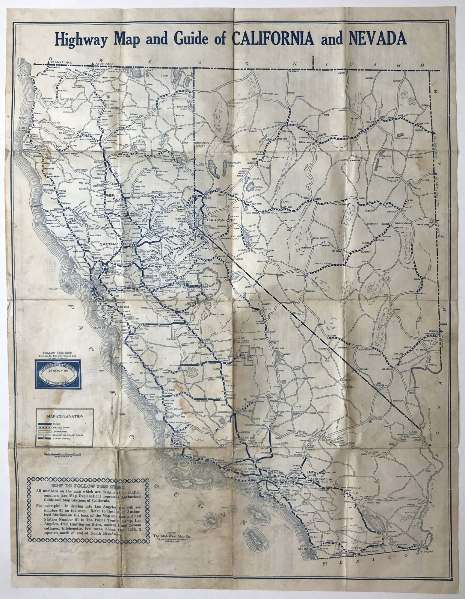 Road Map Of Nevada And California