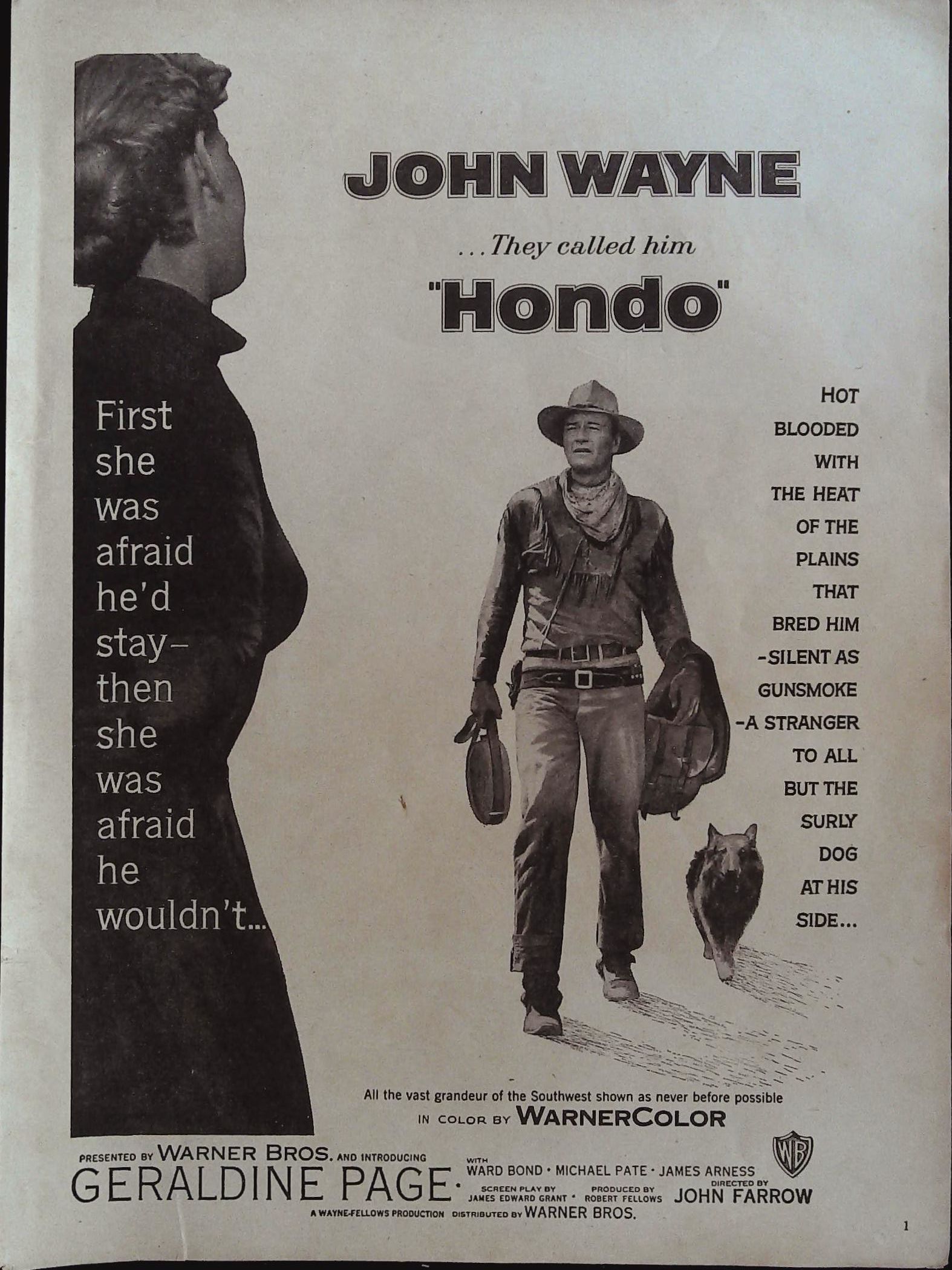 John Wayne Hondo Poster