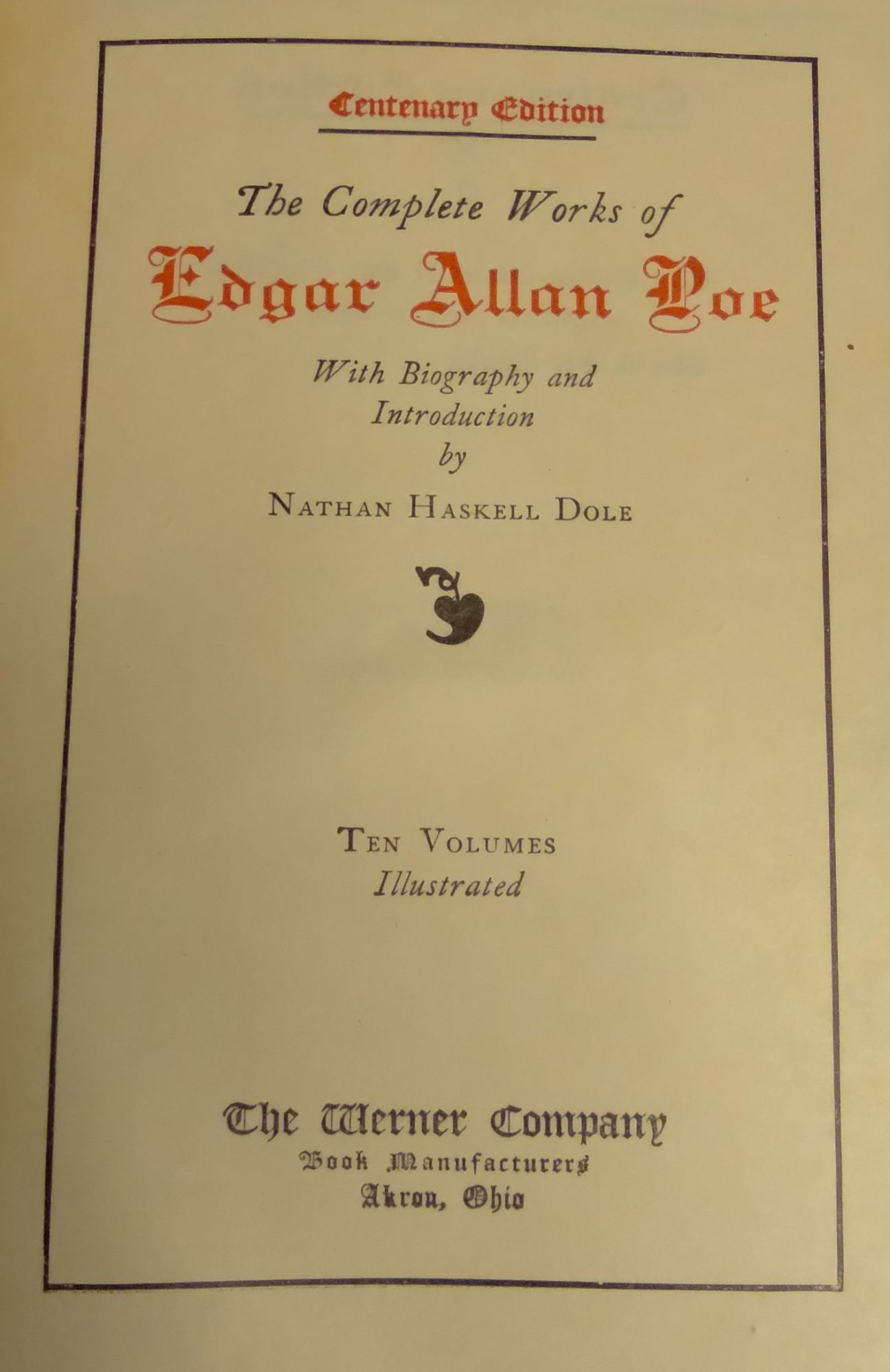 The Complete Works of Edgar Allan Poe [10 volume complete set ...