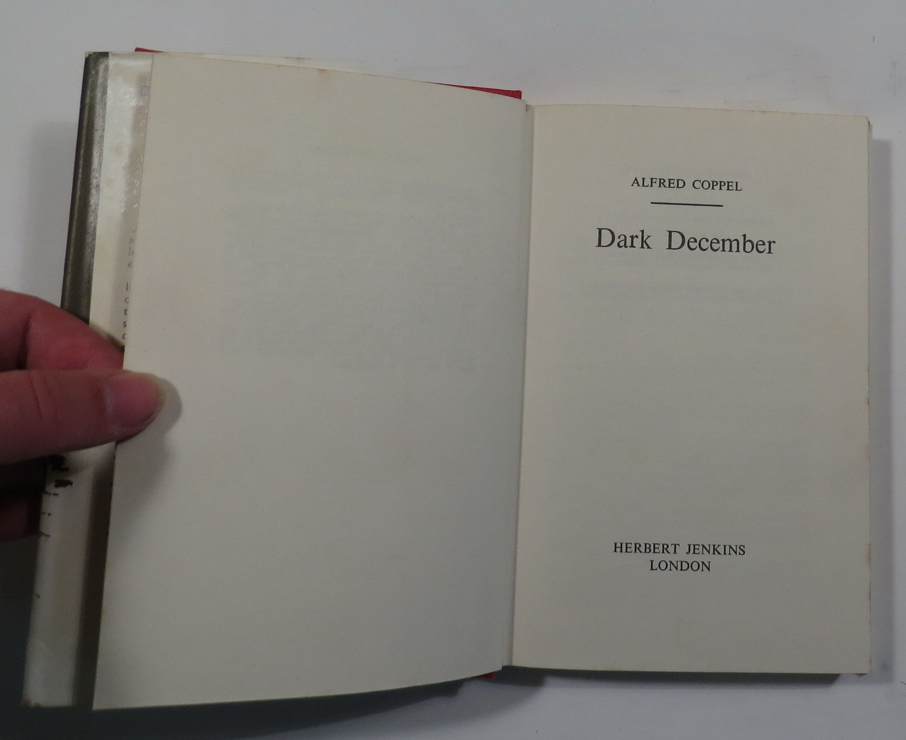 Dark December by Coppel, Alfred | Hardcover | (1966) | Herbert Jenkins ...